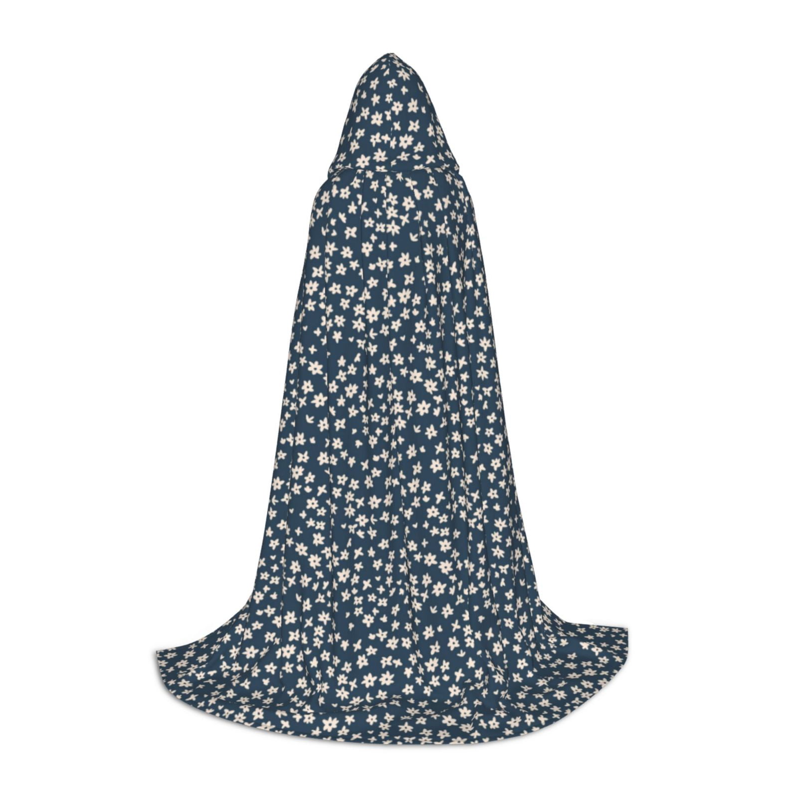 Honeii Small White Flowers Print Poncho Cape, Cloak Coat, Snuggly ...