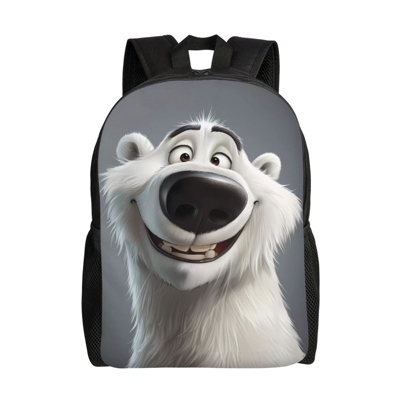 Honeii Smiling Polar Bear Print Laptop Backpack for Work, College ...