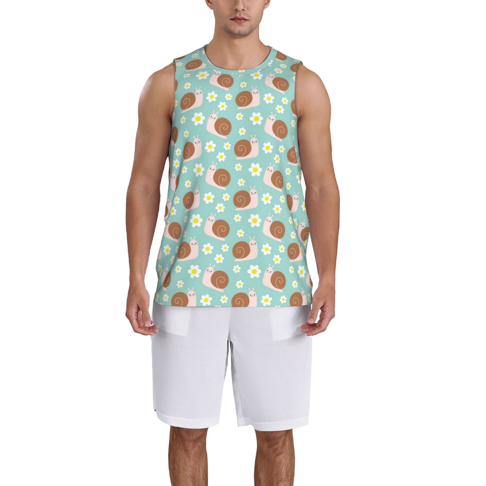 Honeii Snail And Flower print basktball shirt for men and women, Unisex ...
