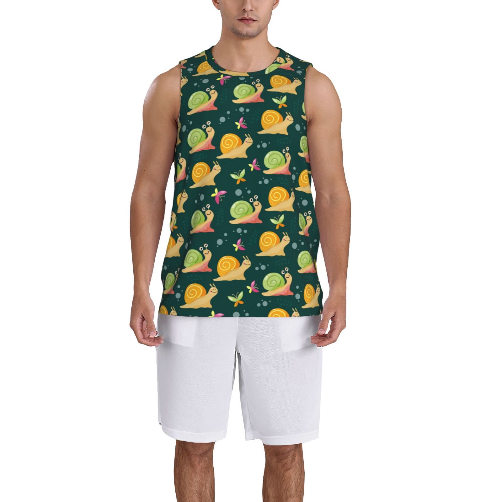 Honeii Snails And Butterfies print basktball shirt for men and women ...