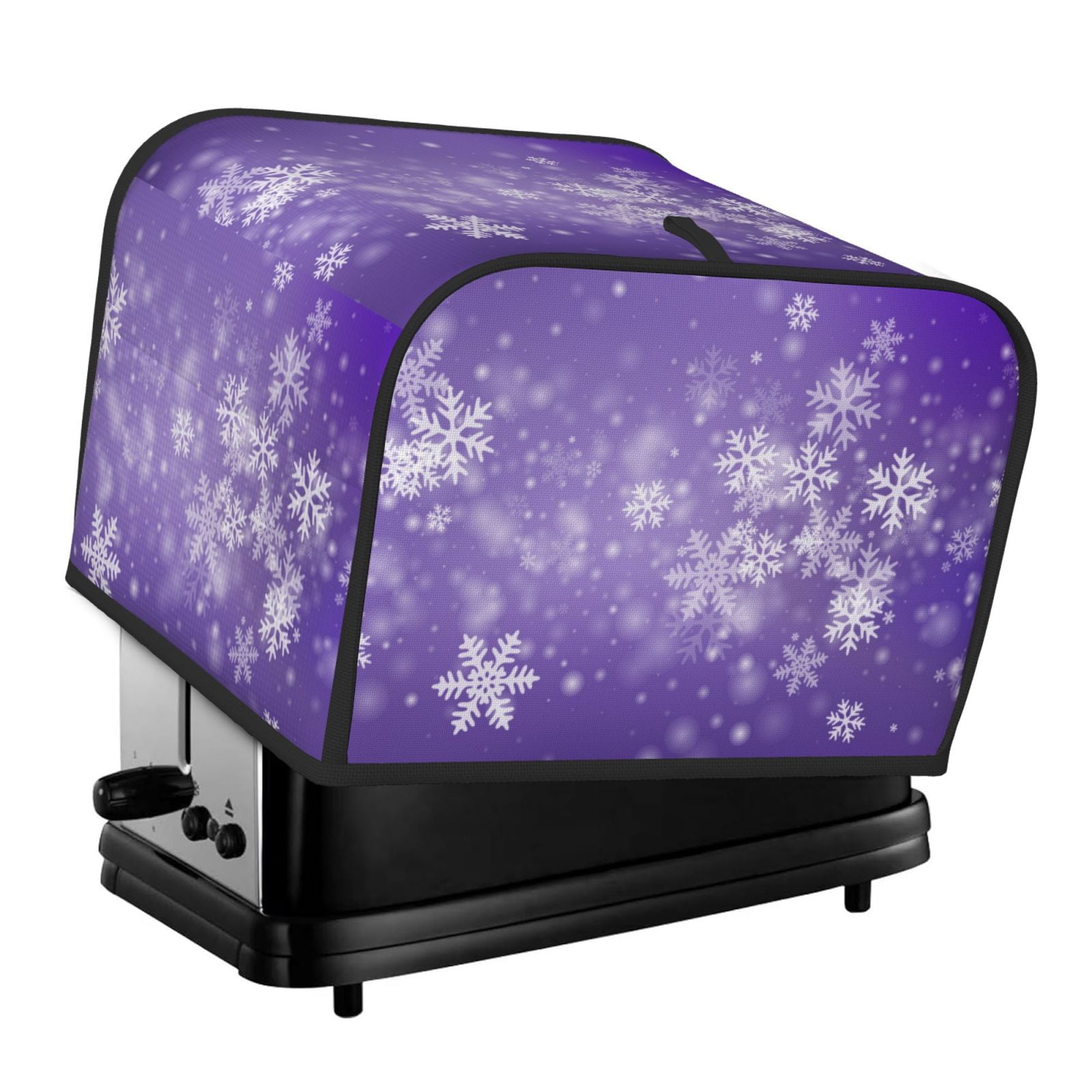 Honeii Snowfall Sky White Purple Print 4 slice Toaster Cover, Two Slice ...
