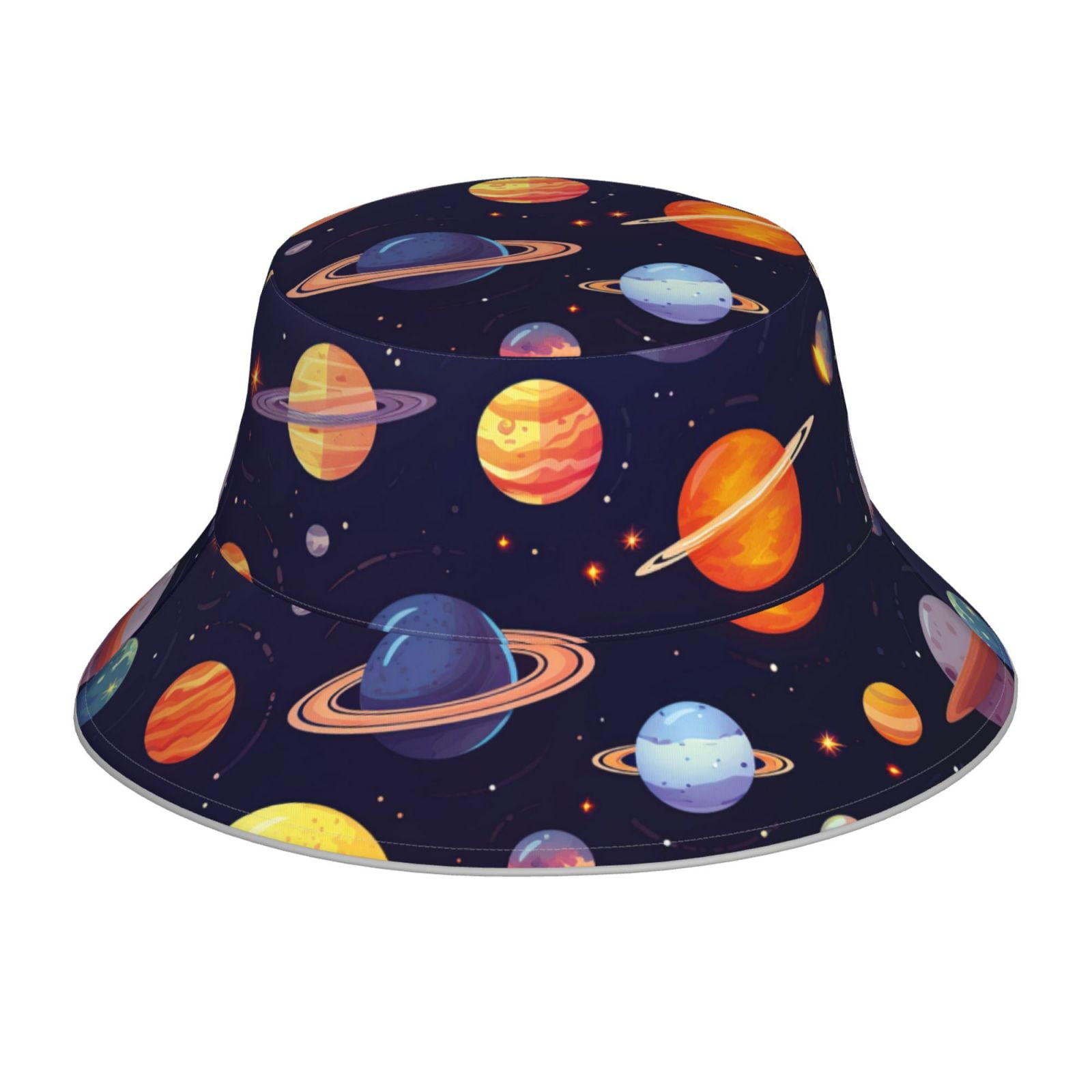 Honeii Space Planet for Unisex Bucket Hat Waterproof Rain Hat ...