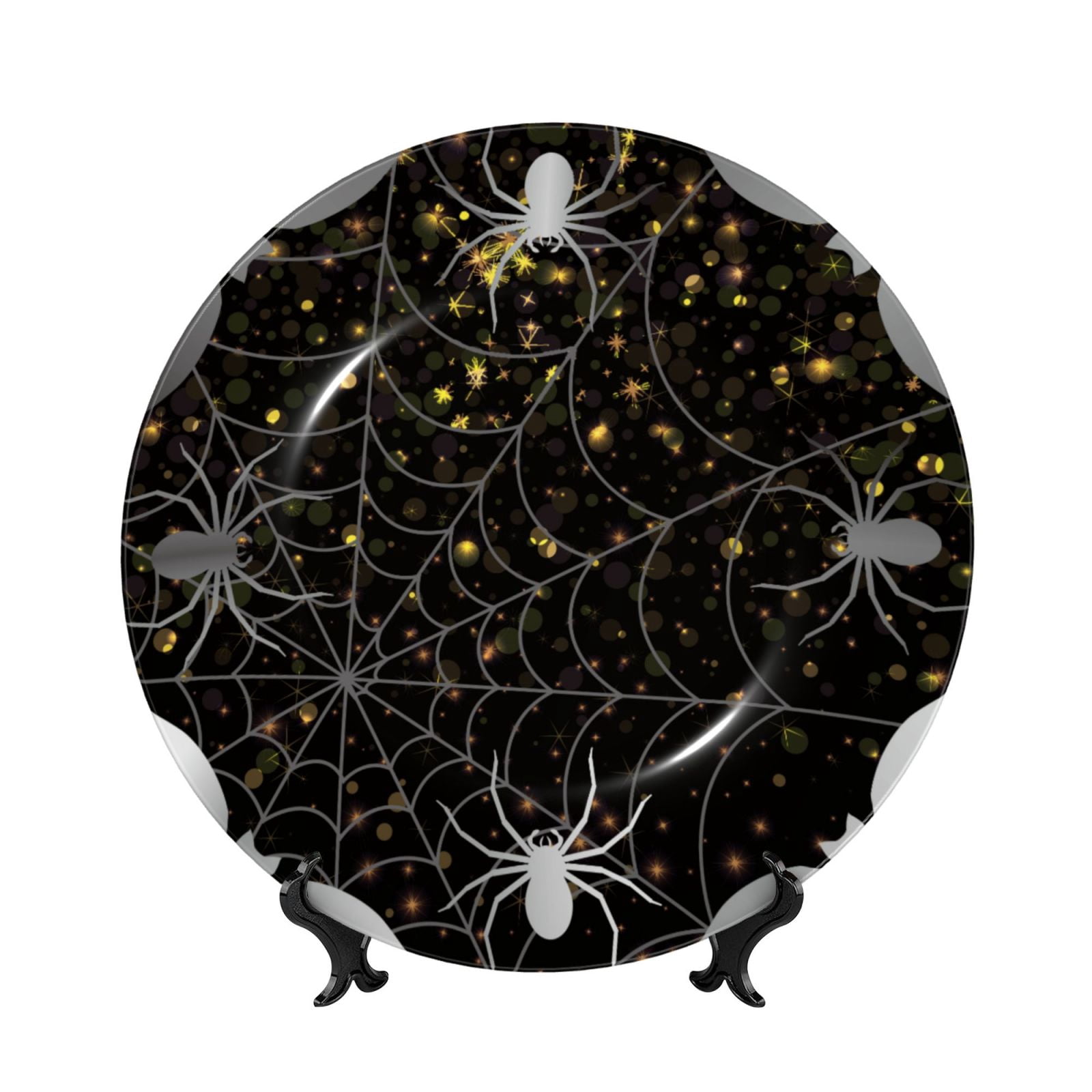 Honeii Spiderweb Bats And A Spider Print Elegant Bone China Decorative ...