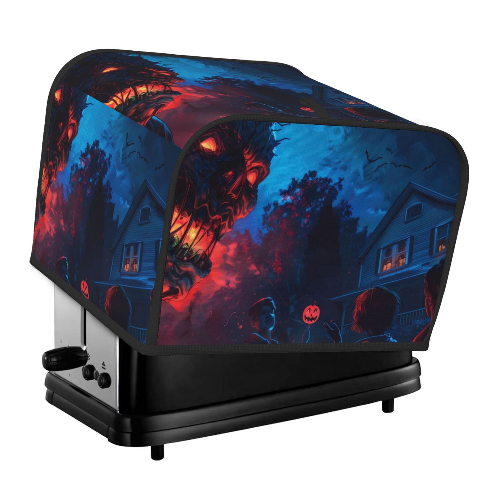 Honeii Spooky Halloween Night Scene Print 4 slice Toaster Cover, Two ...