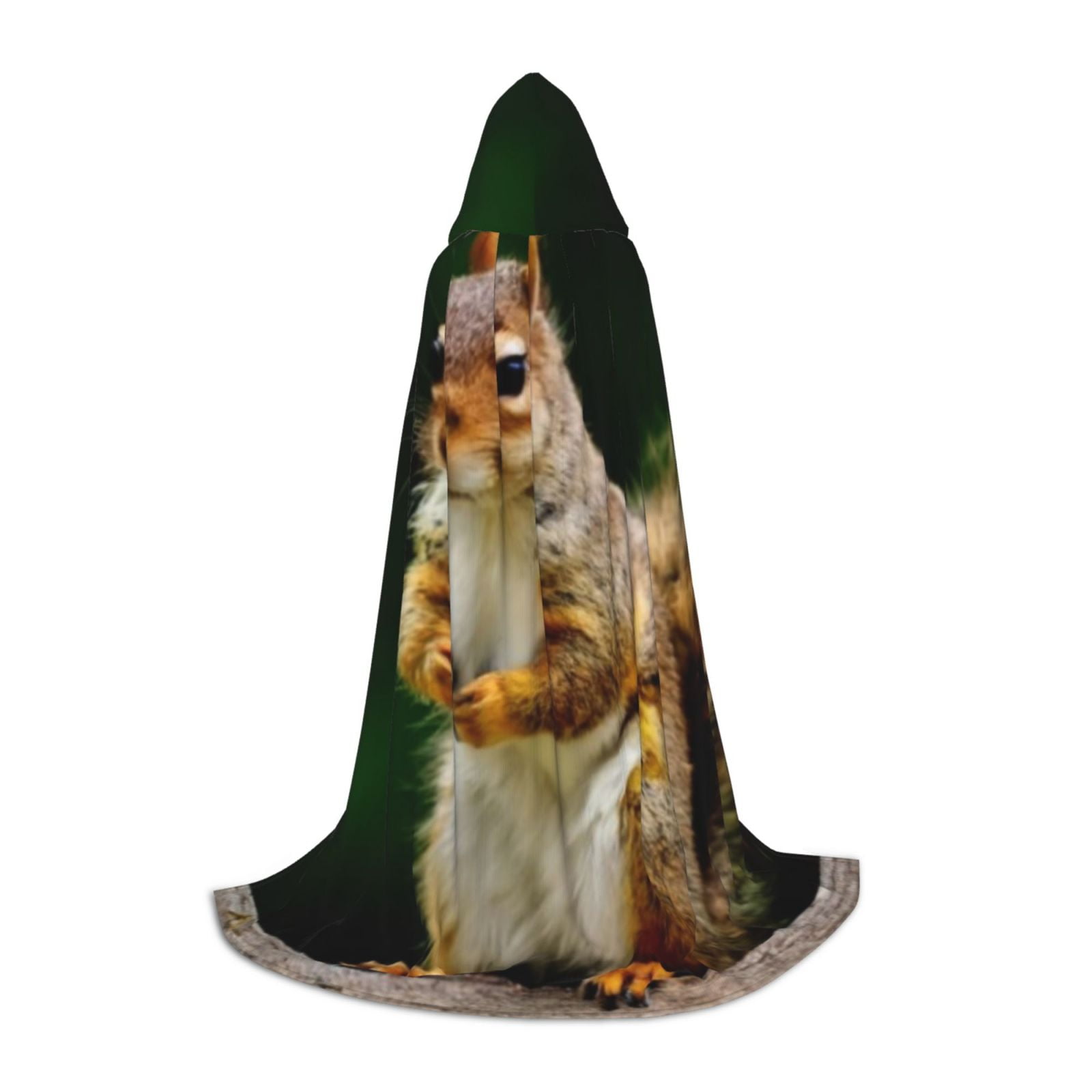 Honeii Squirrels Eating Peanuts On The Tree Print Poncho Cape, Cloak ...