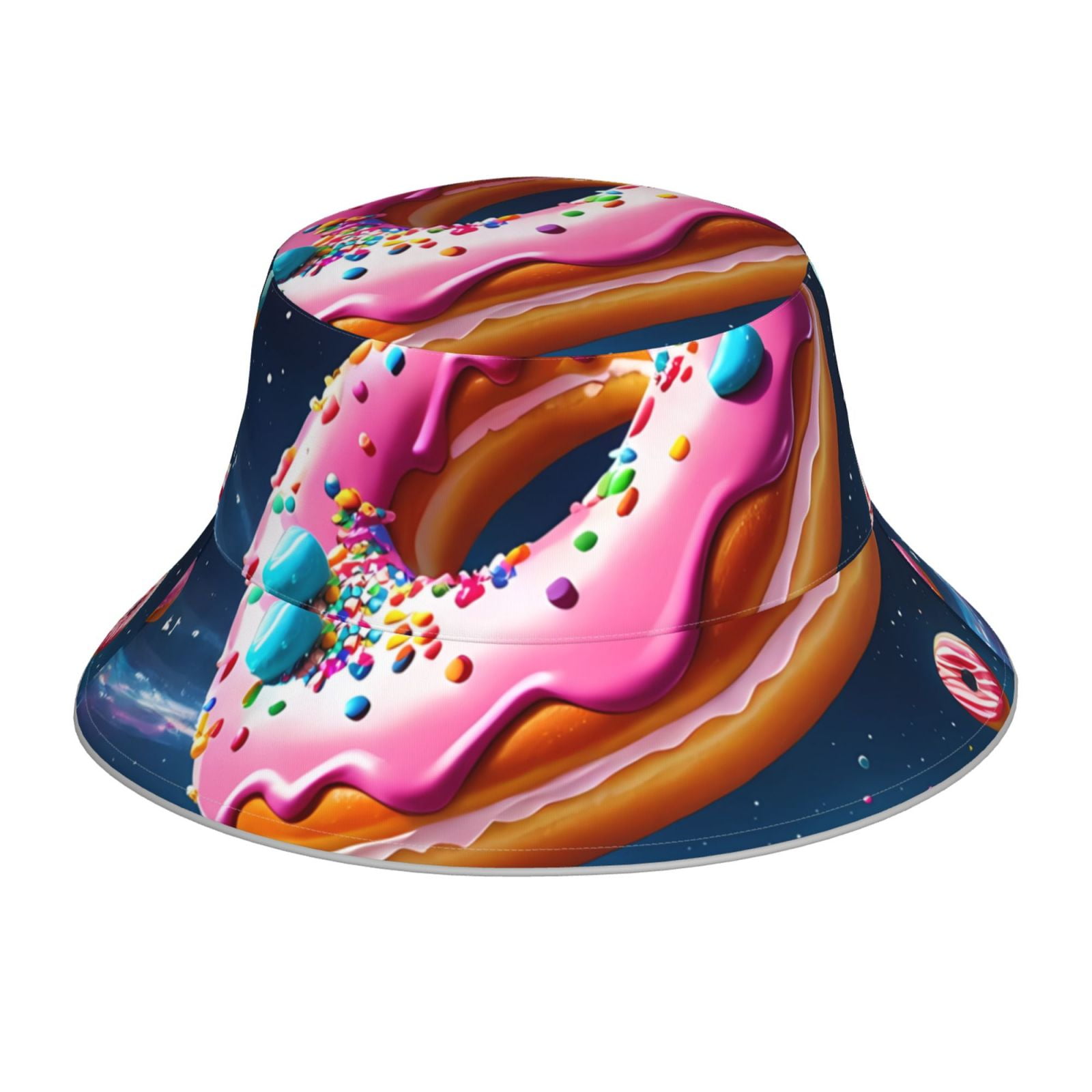 Honeii Starry Sky Pine Tree Donut for Unisex Bucket Hat Waterproof Rain ...