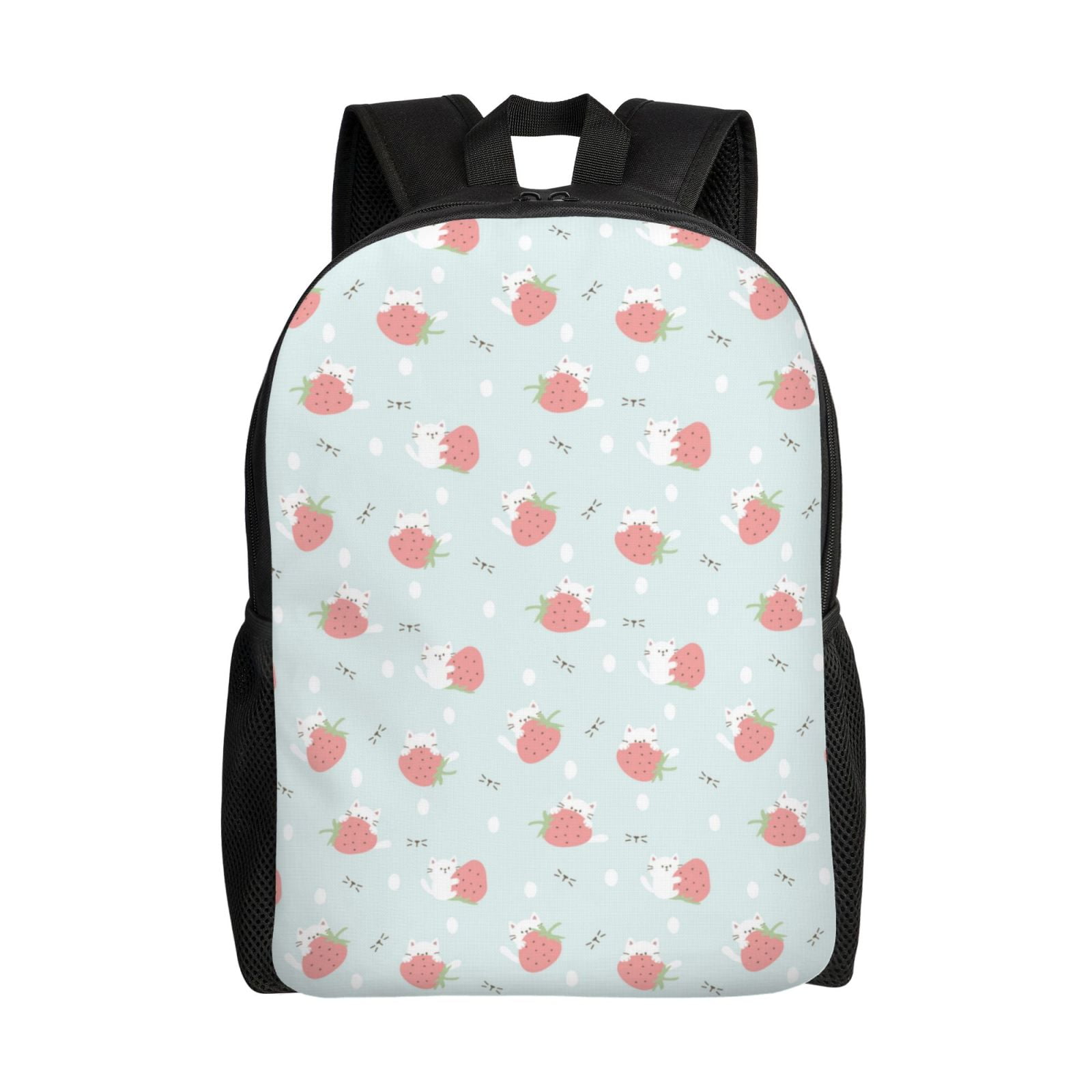 Honeii Strawberry Print Laptop Backpack for Work, College, Travel ...