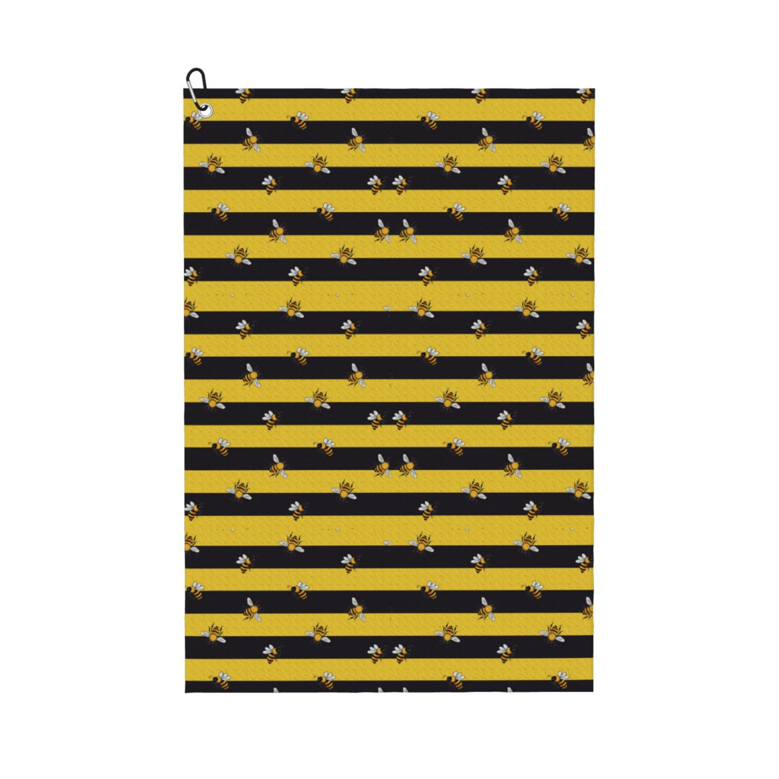Honeii Striped With Bees Print Golf Towel, Golf Towels for Golf Bag ...