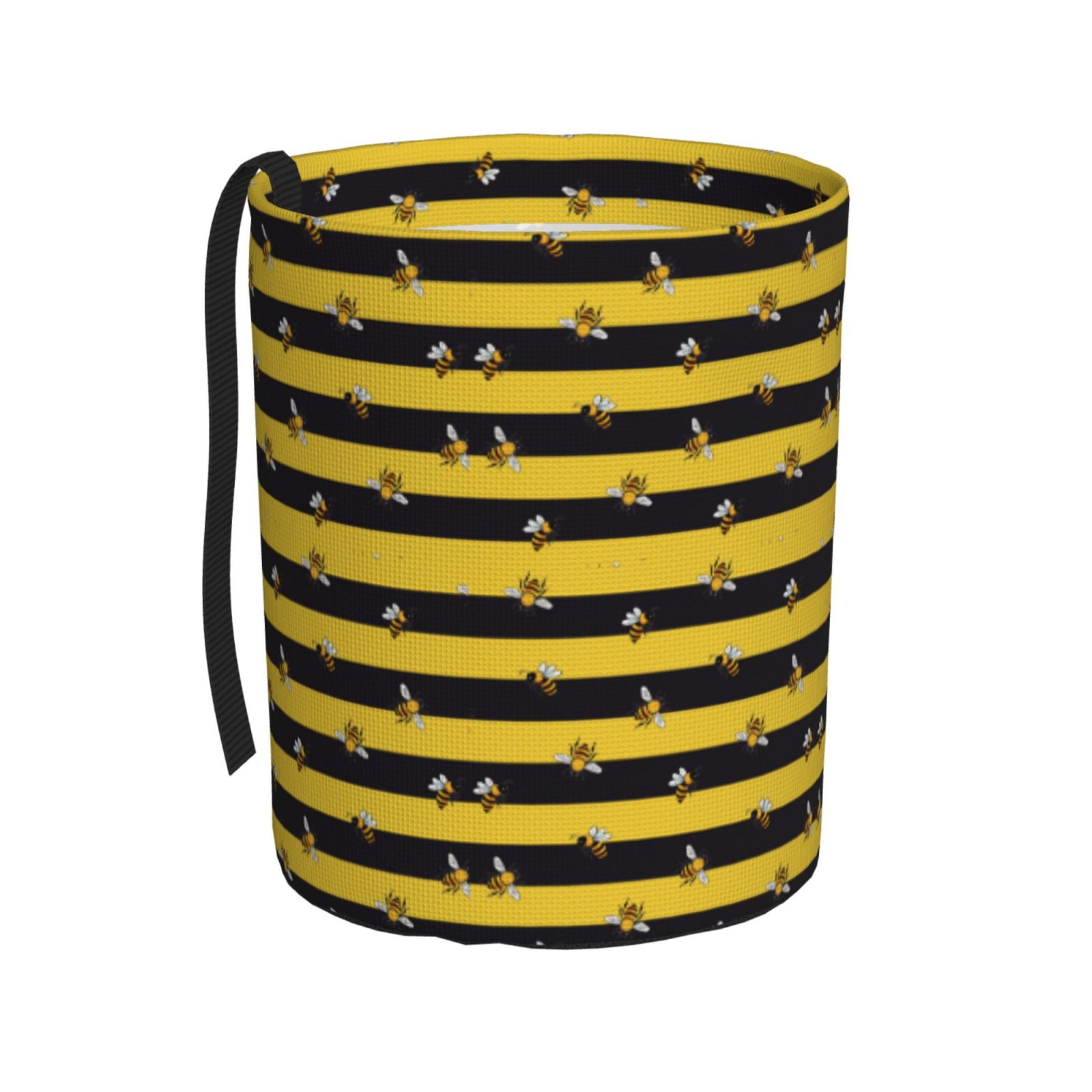 Honeii Striped With Bees Print Waterproof Car Trash Can,Waterproof ...