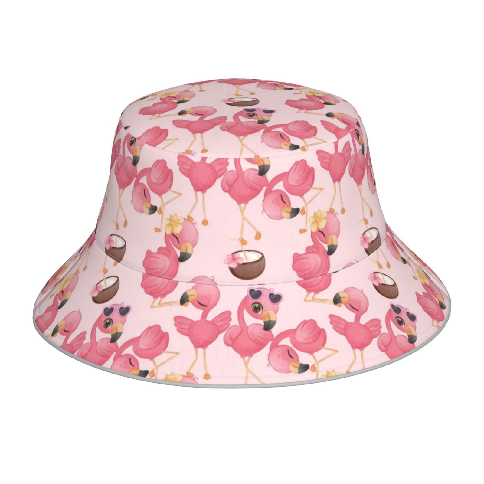 Honeii Summer Flamingo for Unisex Bucket Hat Waterproof Rain Hat ...