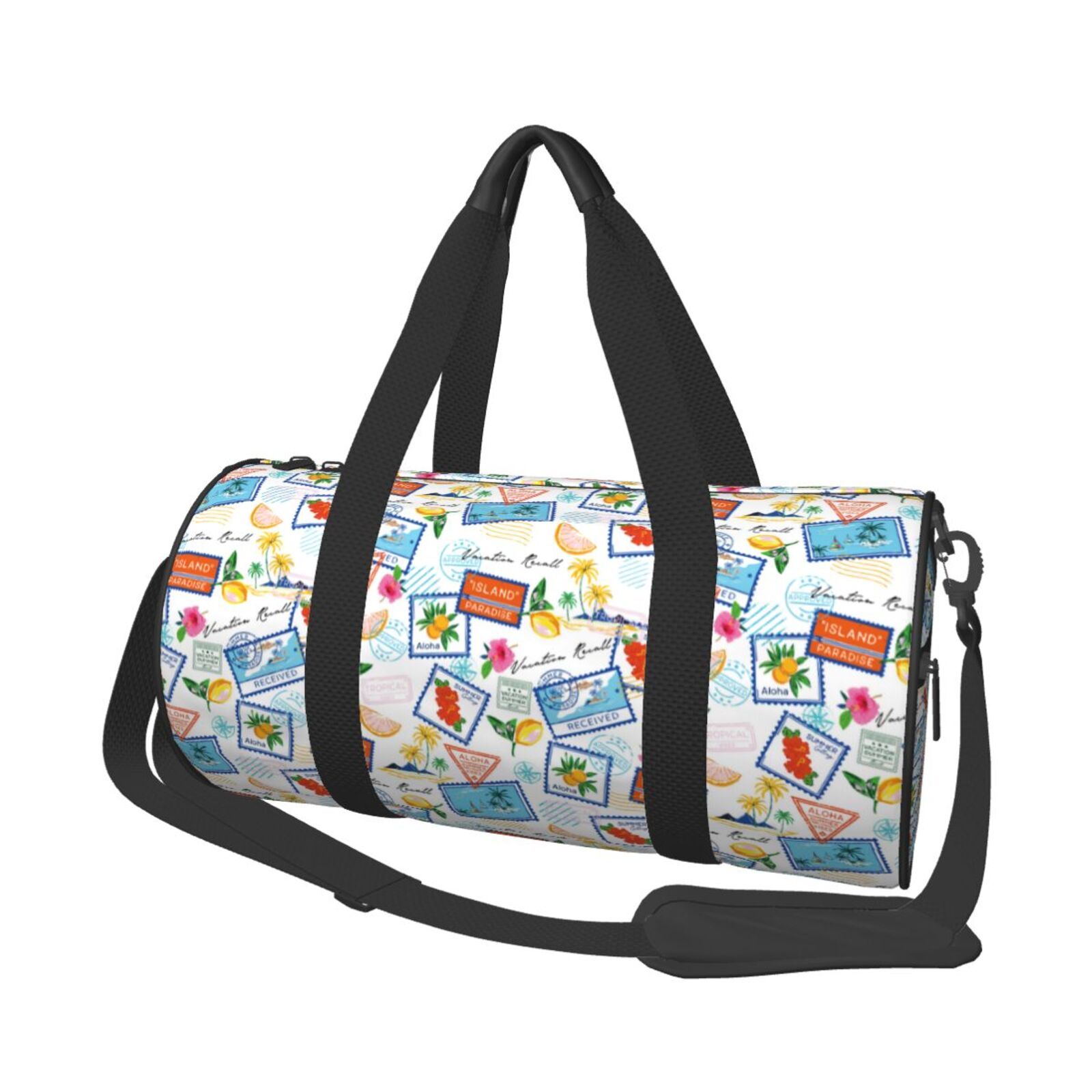 Honeii Summer Stamp Print Duffle Bag and Adjustable Strap,Foldable ...
