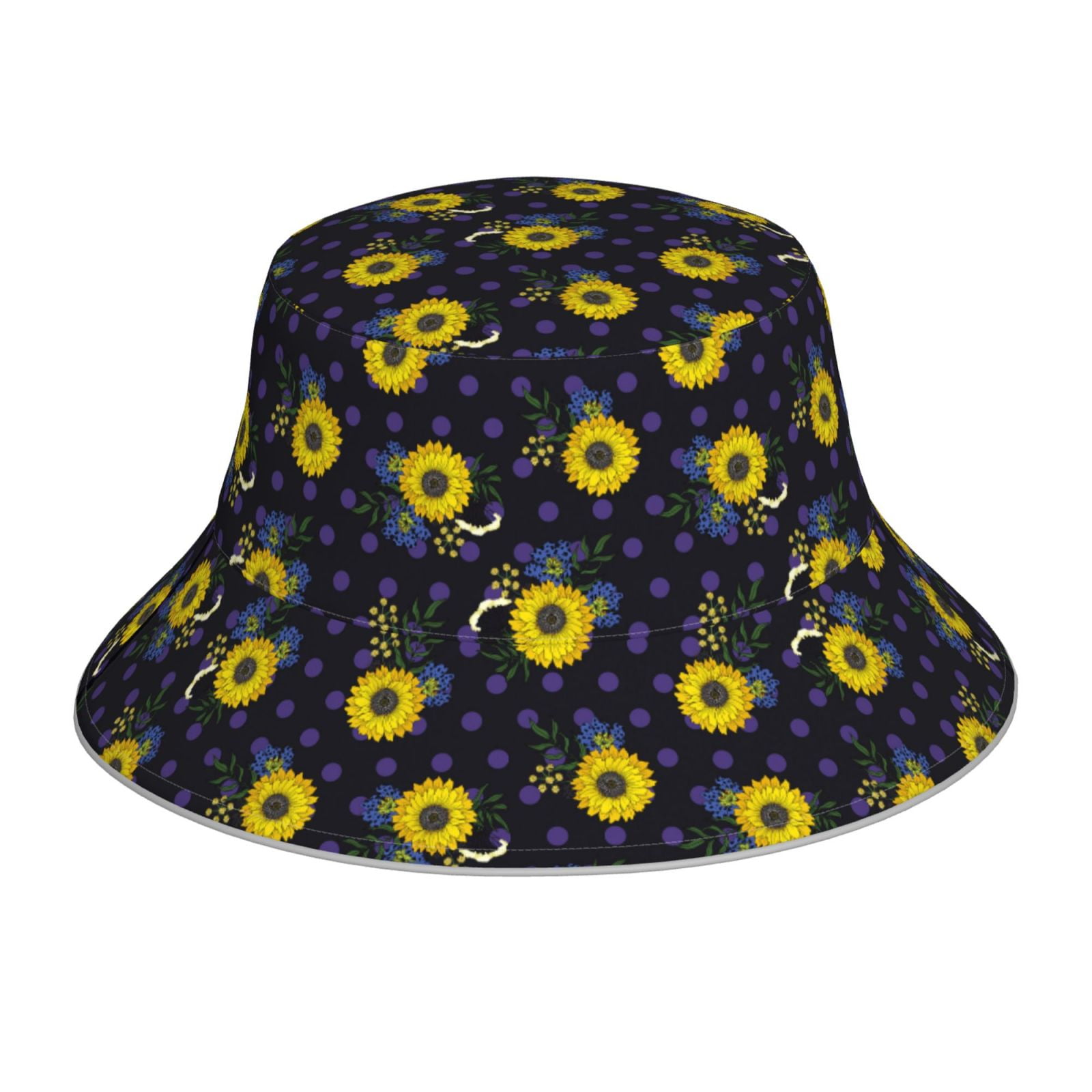 Honeii Sunflowers for Unisex Bucket Hat Waterproof Rain Hat Reversible ...