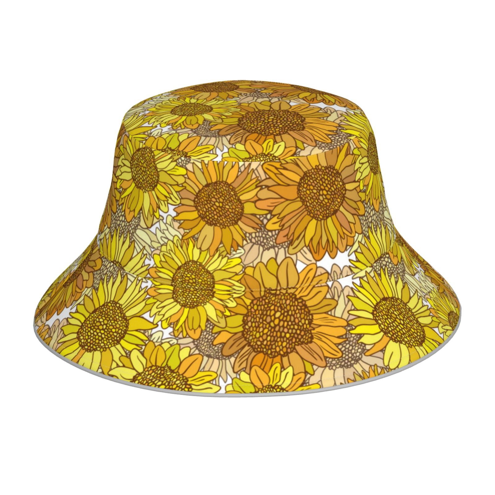 Honeii Sunflowers1 for Unisex Bucket Hat Waterproof Rain Hat Reversible ...