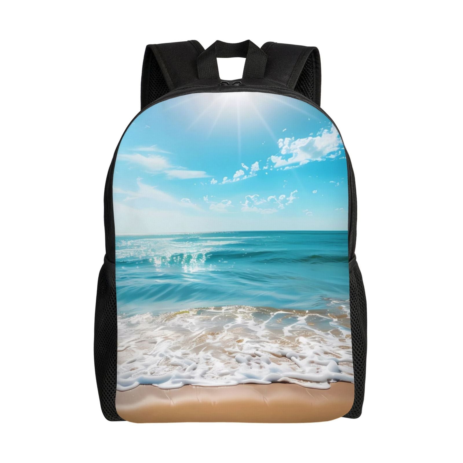 Honeii Sunny Ocean Waves Print Laptop Backpack for Work, College ...