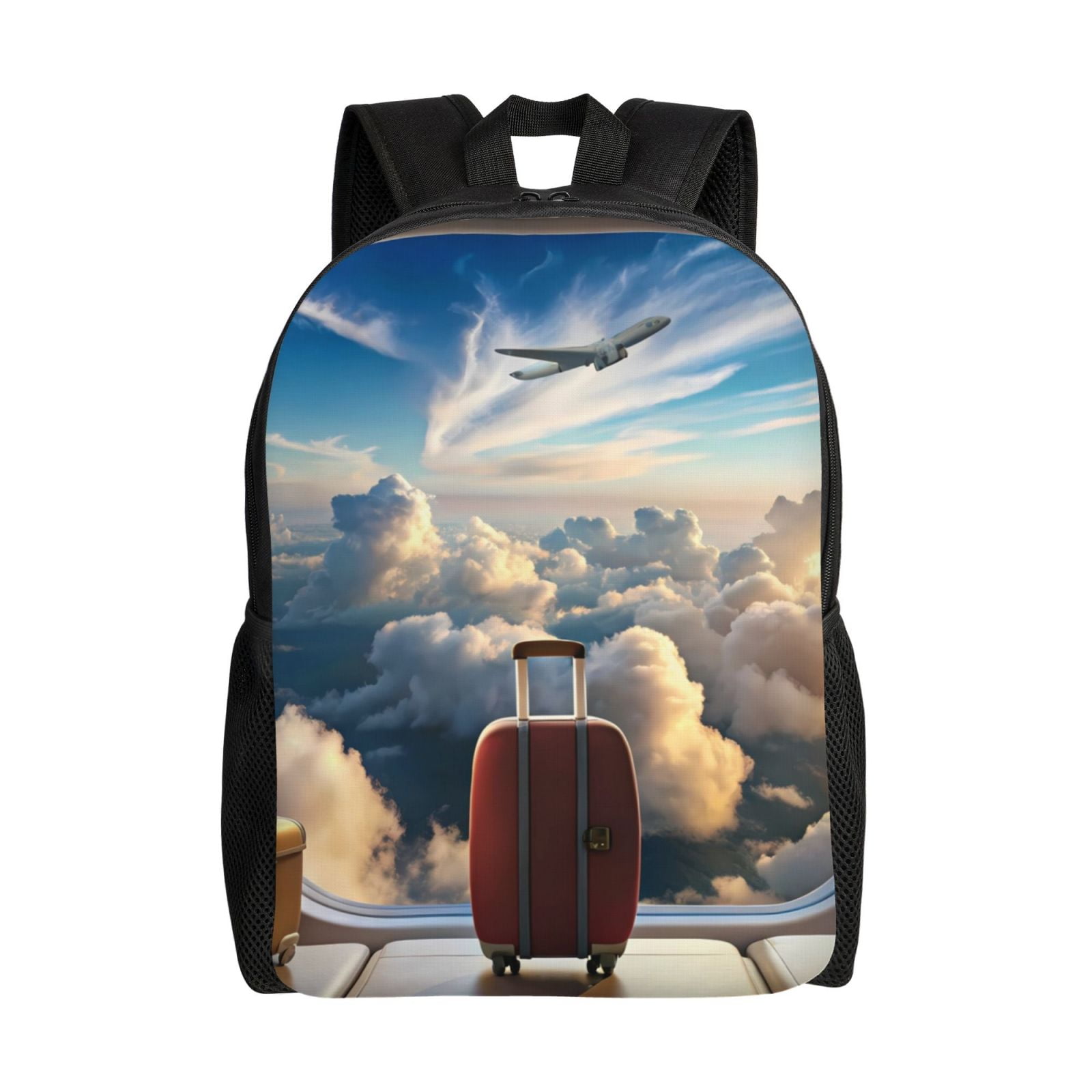 Honeii Sunset Airplane Travel View Print Laptop Backpack for Work ...