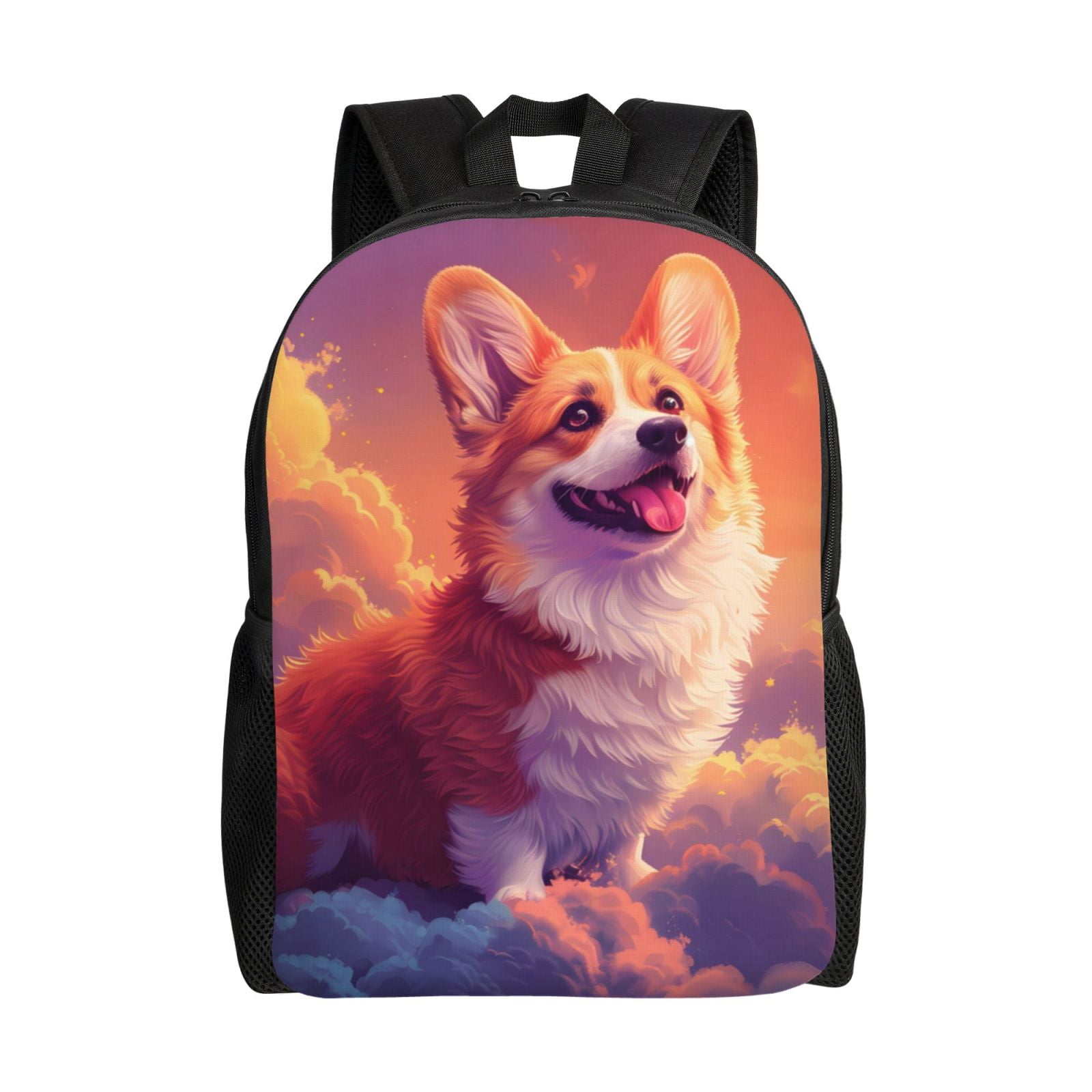 Honeii Sunset Cloud Corgi Print Laptop Backpack for Work, College, Travel, Daily Backpacks for ...
