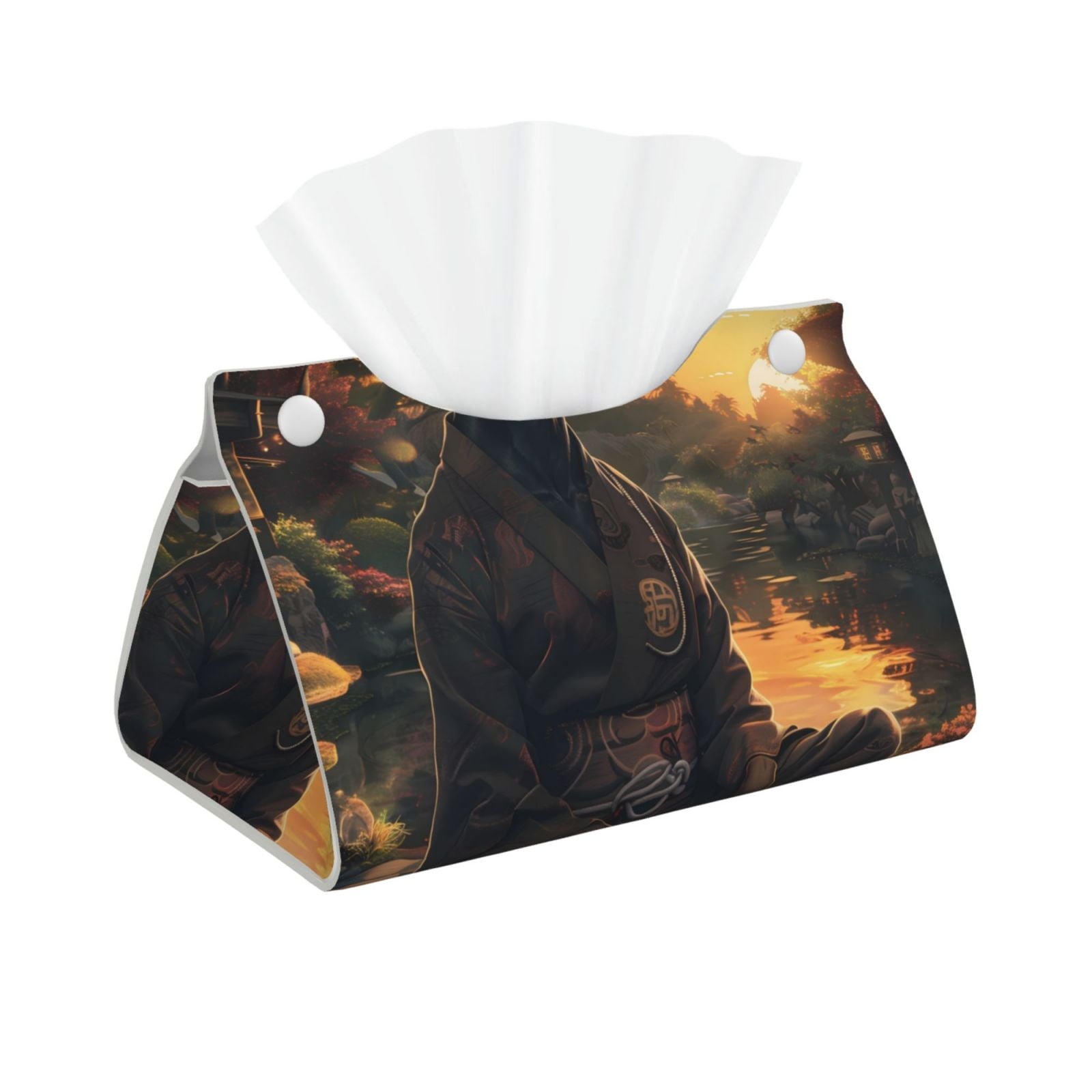 Honeii Sunset Meditating Doberman for Tissue Box Cover/Holder - Covers ...