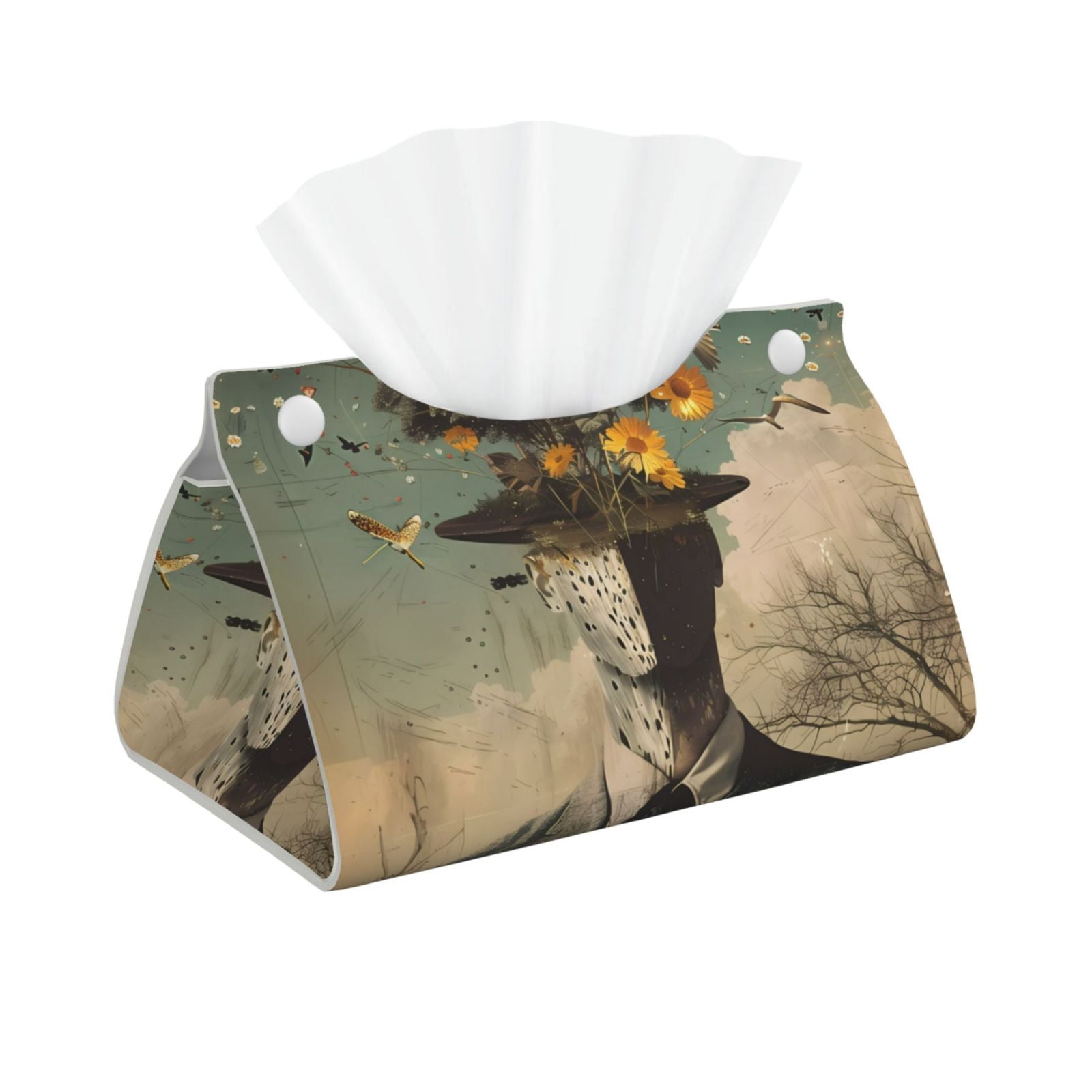 Honeii Surreal Floral Mindscape for Tissue Box Cover/Holder - Covers ...