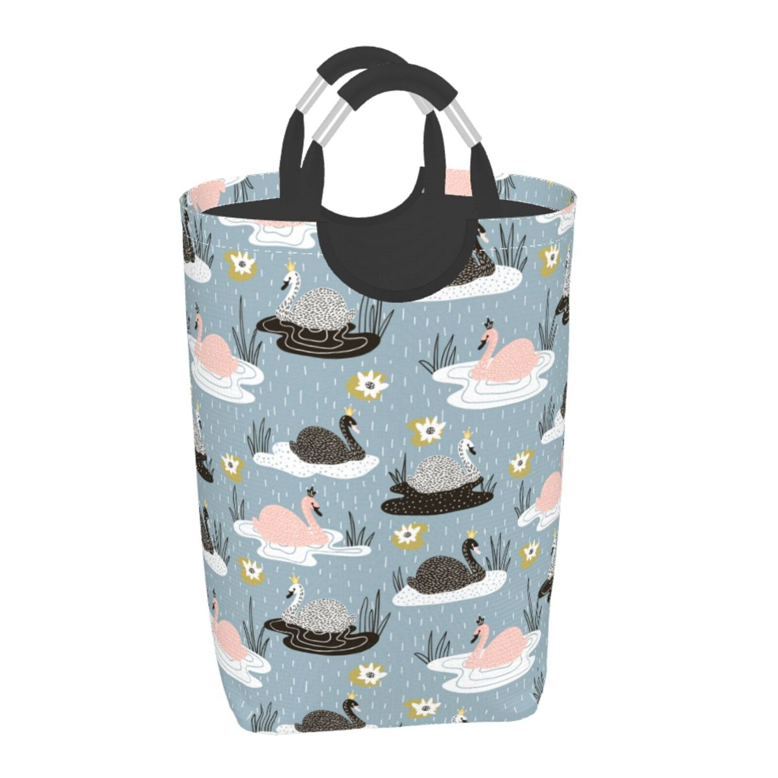 Honeii Swan Princess On Lake Print Laundry Hamper Collapsible Laundry ...