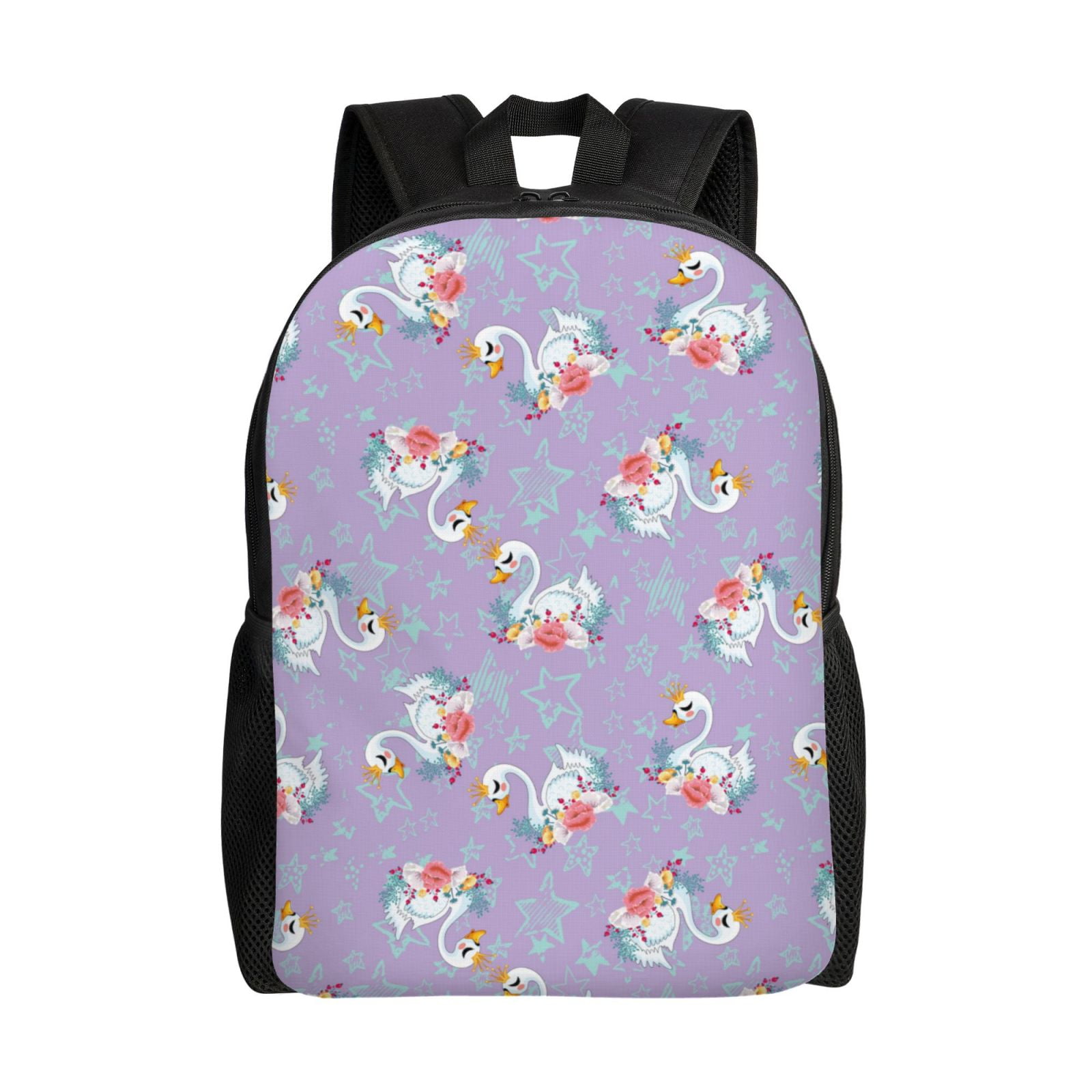 Honeii Swan With Stars Print Laptop Backpack for Work, College, Travel ...