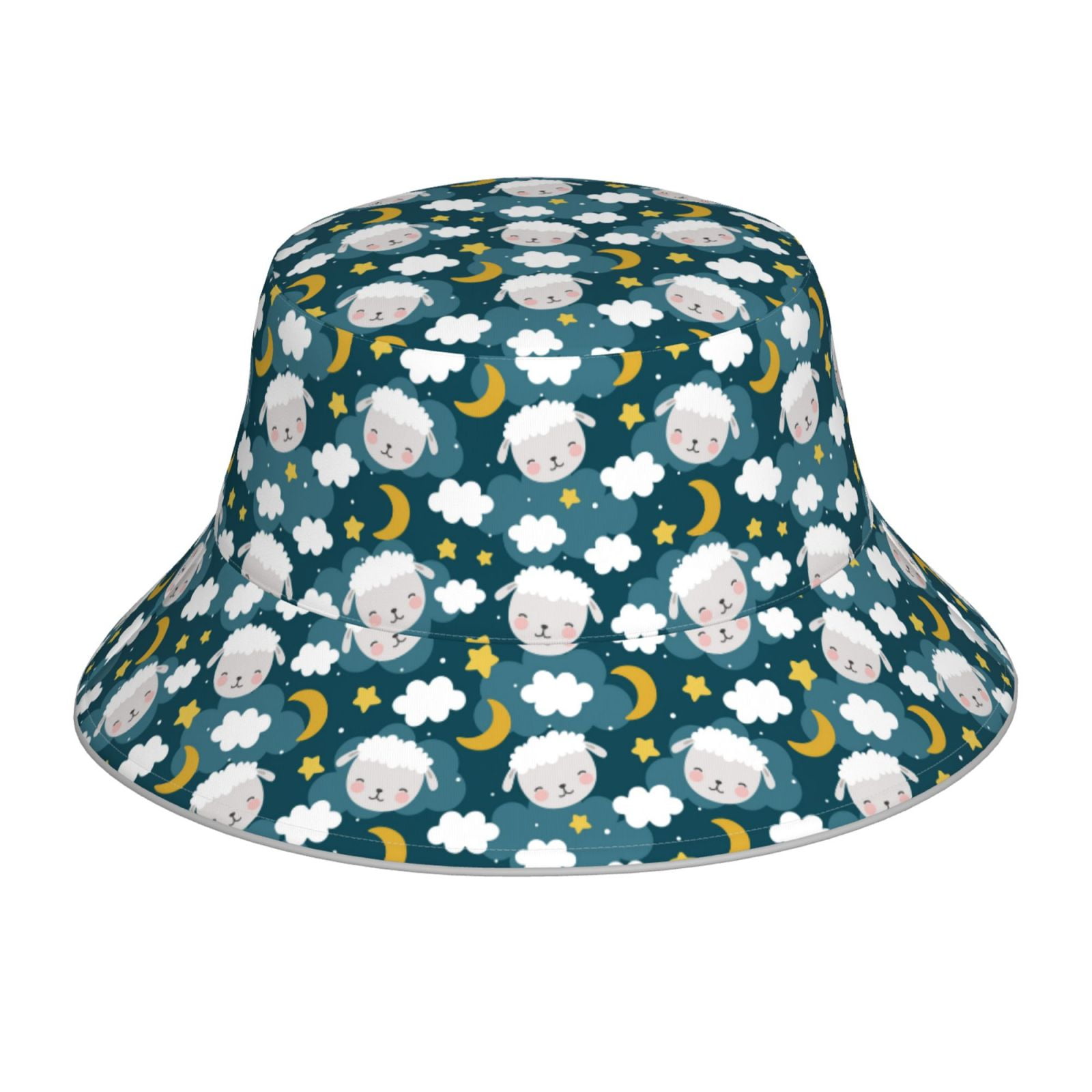 Honeii Sweet Dream Lamb for Unisex Bucket Hat Waterproof Rain Hat Reversible Shiny Rave Bucket ...