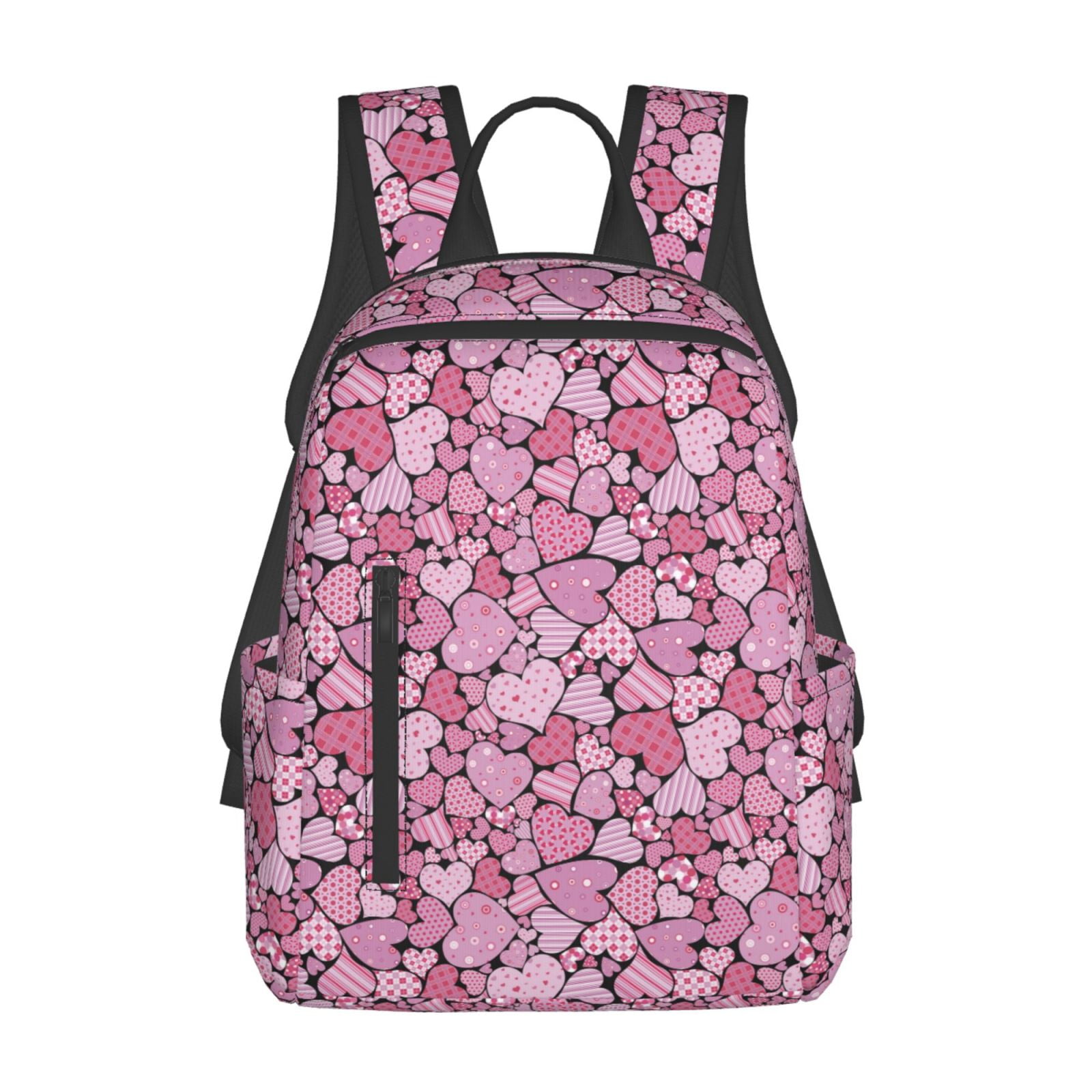 Honeii Sweet Heart Print Lightweight Backpacks,Carry on Backpack ...