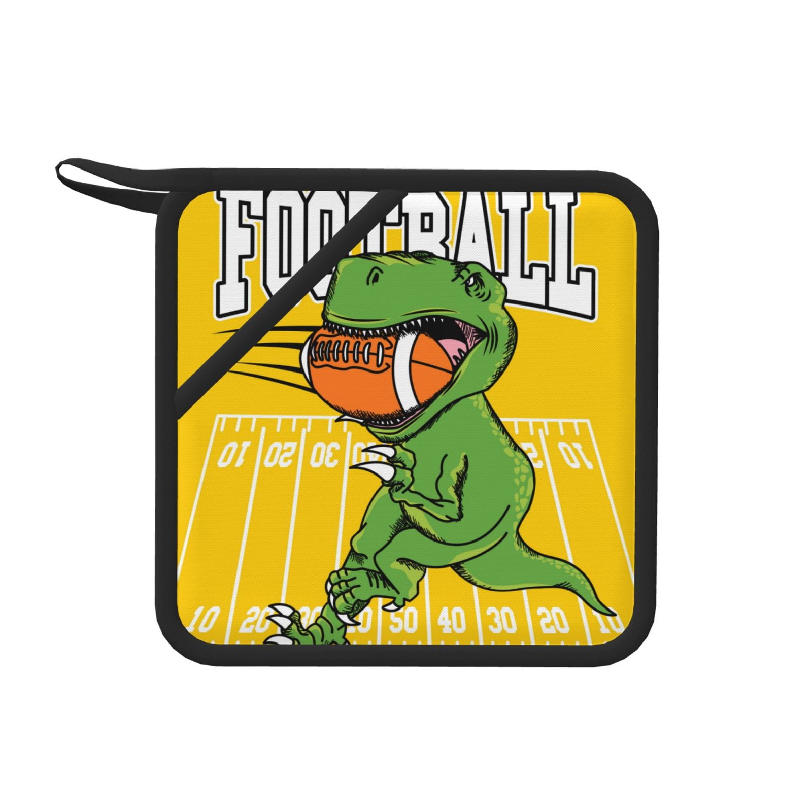 Honeii T-Rex Playing Football for Silicone Trivets for Hot Pots and ...