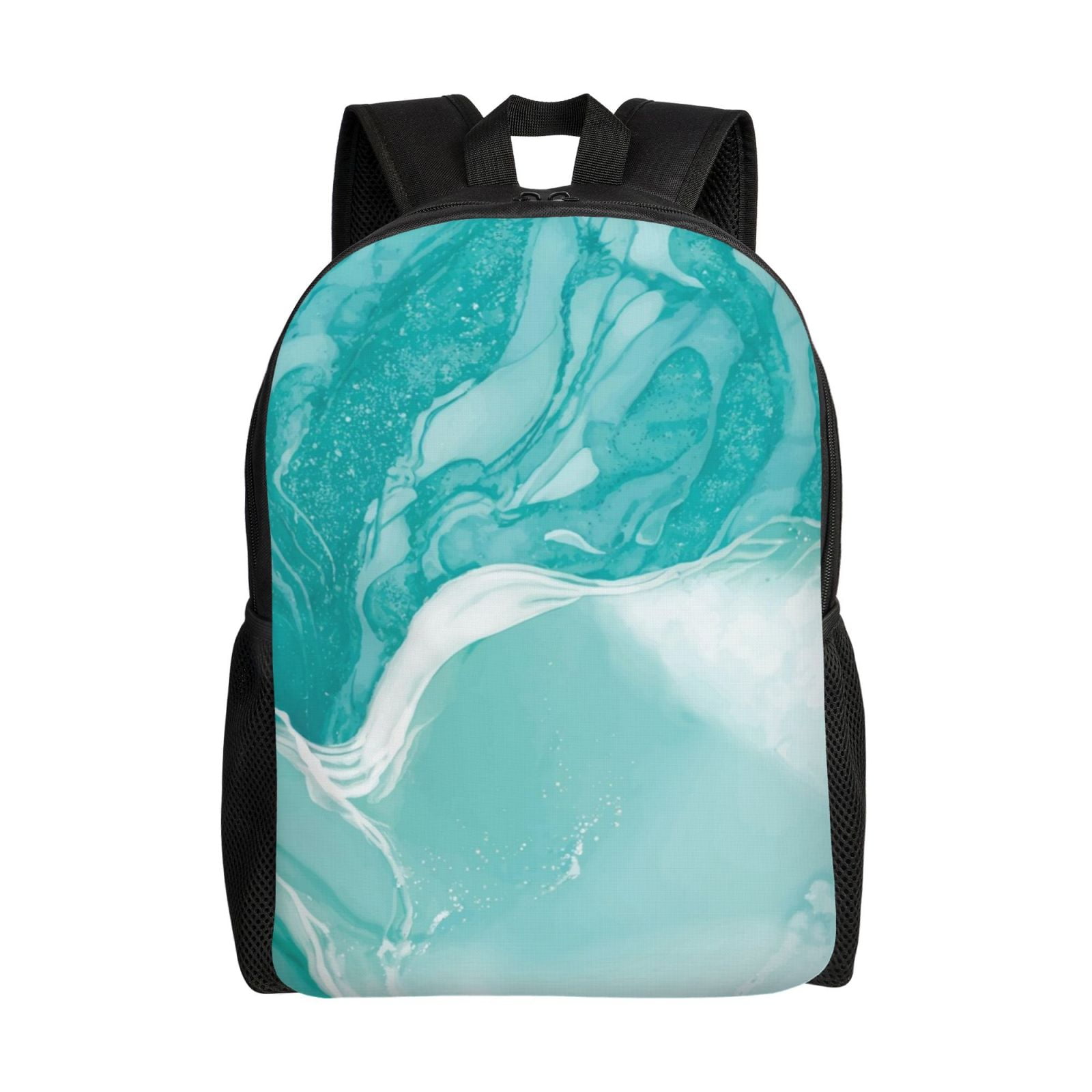 Honeii Teal Turquoise 1 Print Laptop Backpack for Work, College, Travel ...
