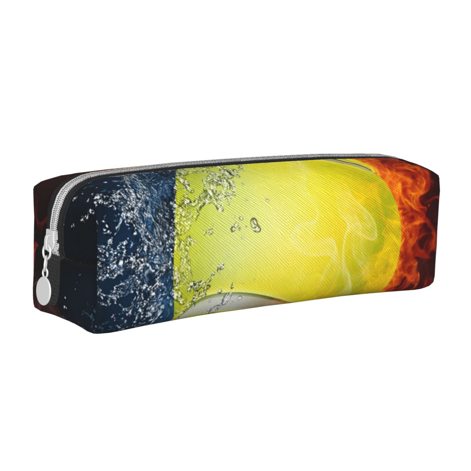 Honeii Tennis Ball In Fire And Water Pattern Pencil Case, Pencil Pouch ...