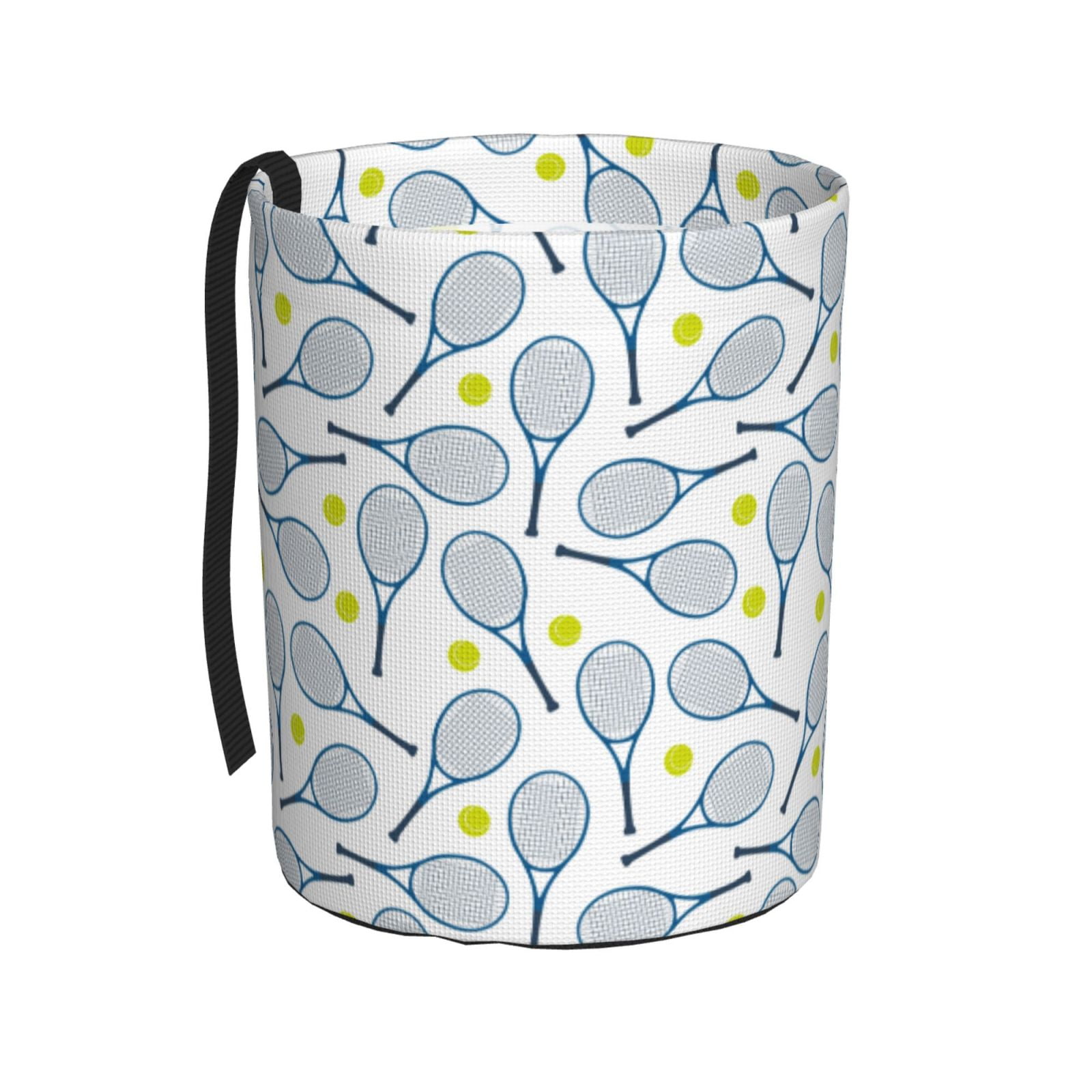Honeii Tennis Rackets And Balls Print Waterproof Car Trash Can ...