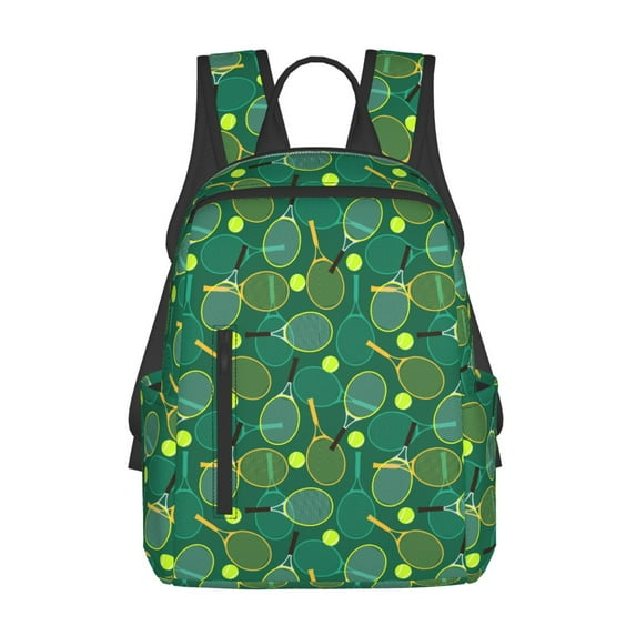 Honeii Tennis Rackets and Balls Print Lightweight Backpacks,Carry on ...