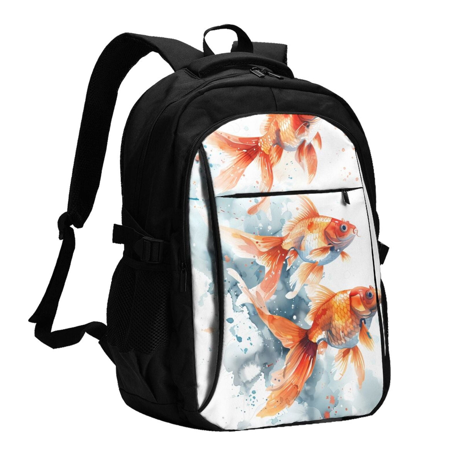 Honeii Three Goldfish Watercolor Splash for Travel Laptop Backpack ...
