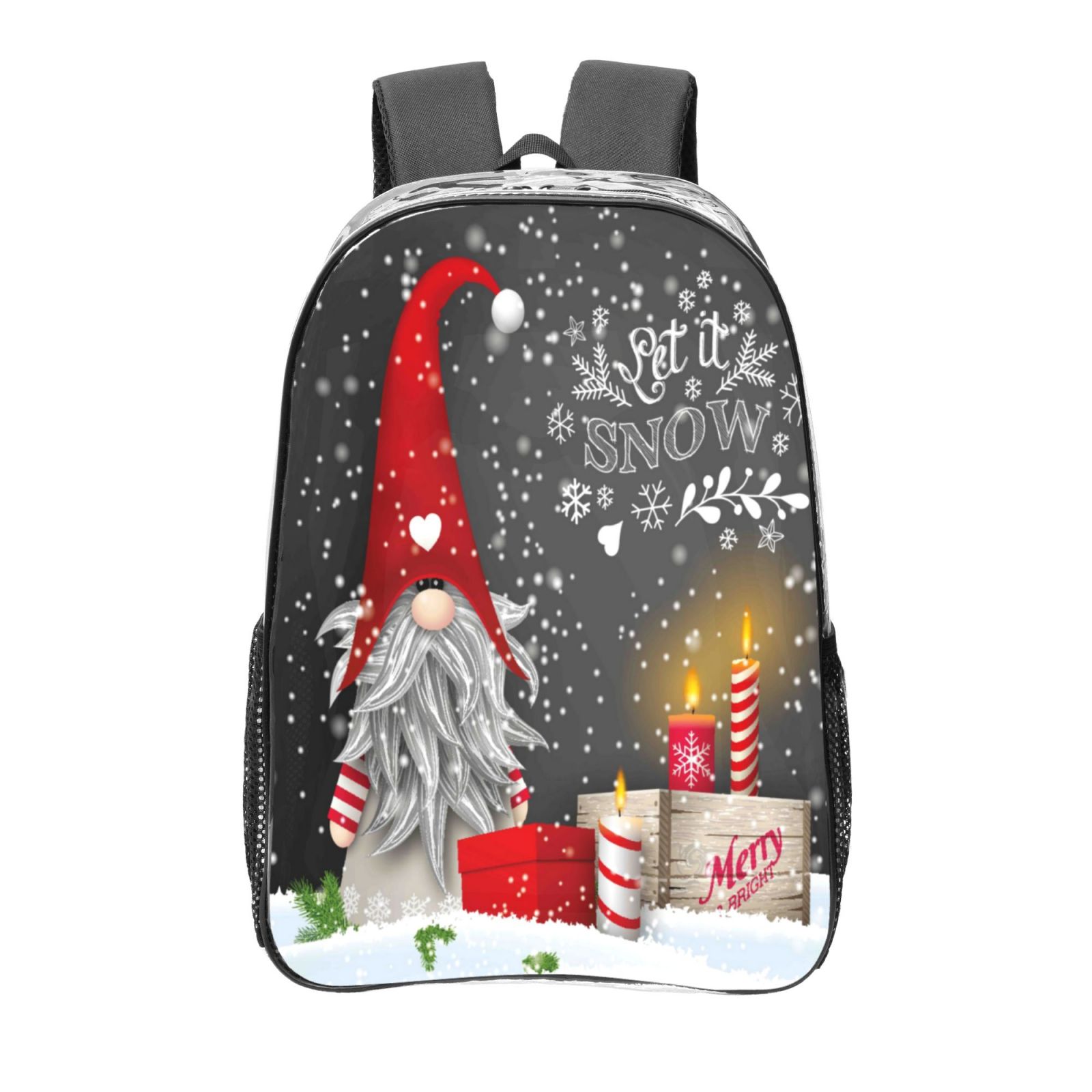 Honeii Traditional Scandinavian Dwarf Print Clear Backpack Heavy Duty ...