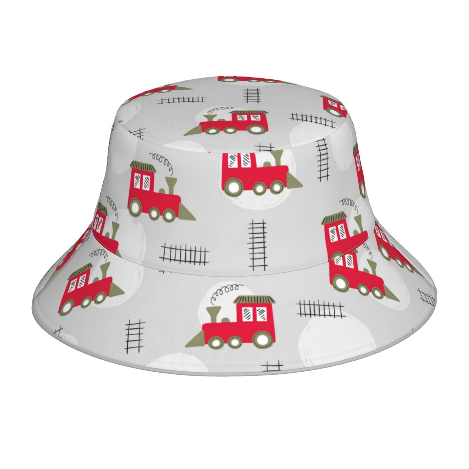 Honeii Trains for Unisex Bucket Hat Waterproof Rain Hat Reversible ...