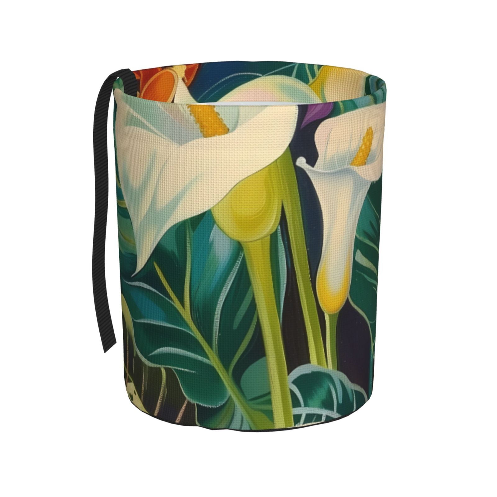 Honeii Tropical Floral Jungle Print Waterproof Car Trash Can,Waterproof ...