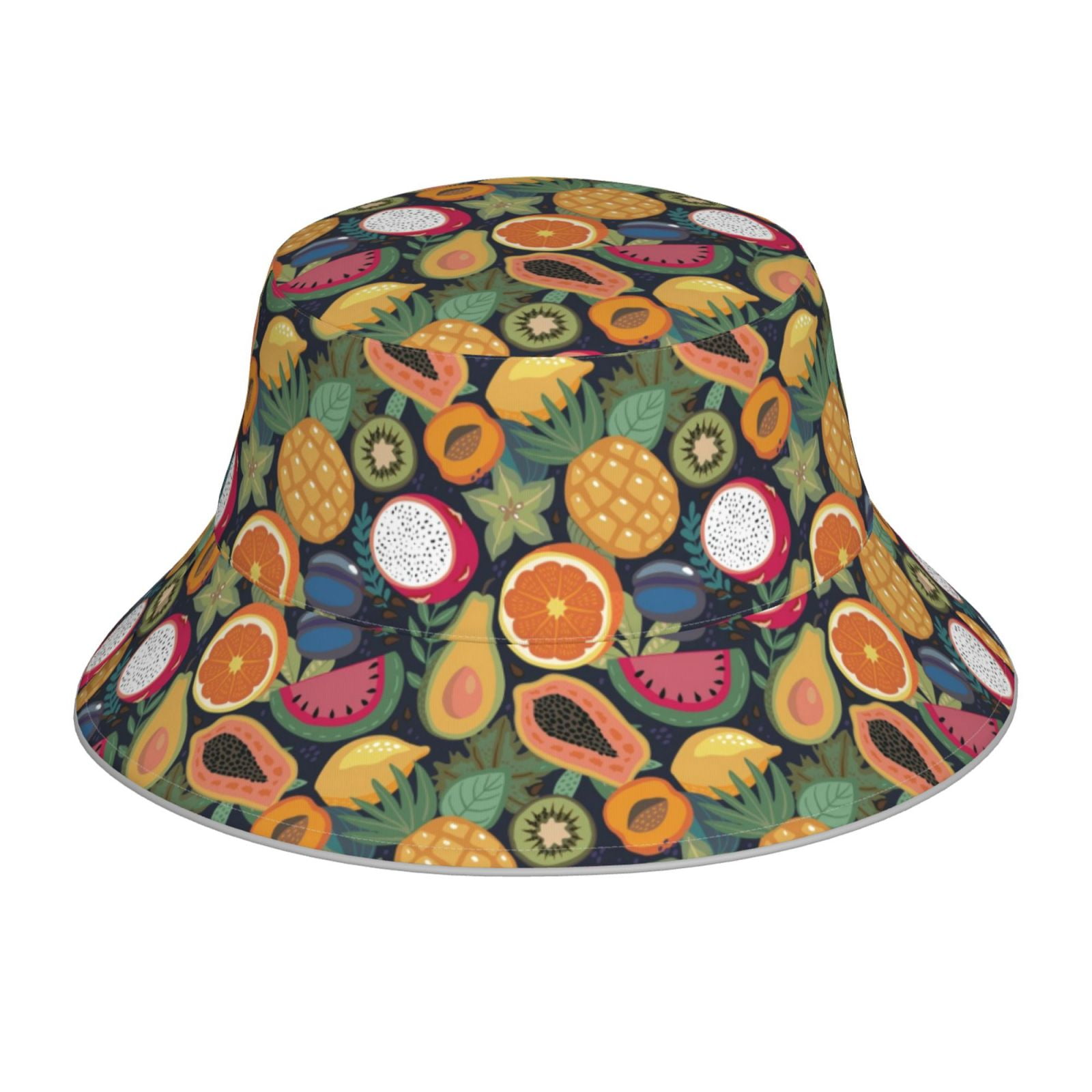 Honeii Tropical Fruits for Unisex Bucket Hat Waterproof Rain Hat ...