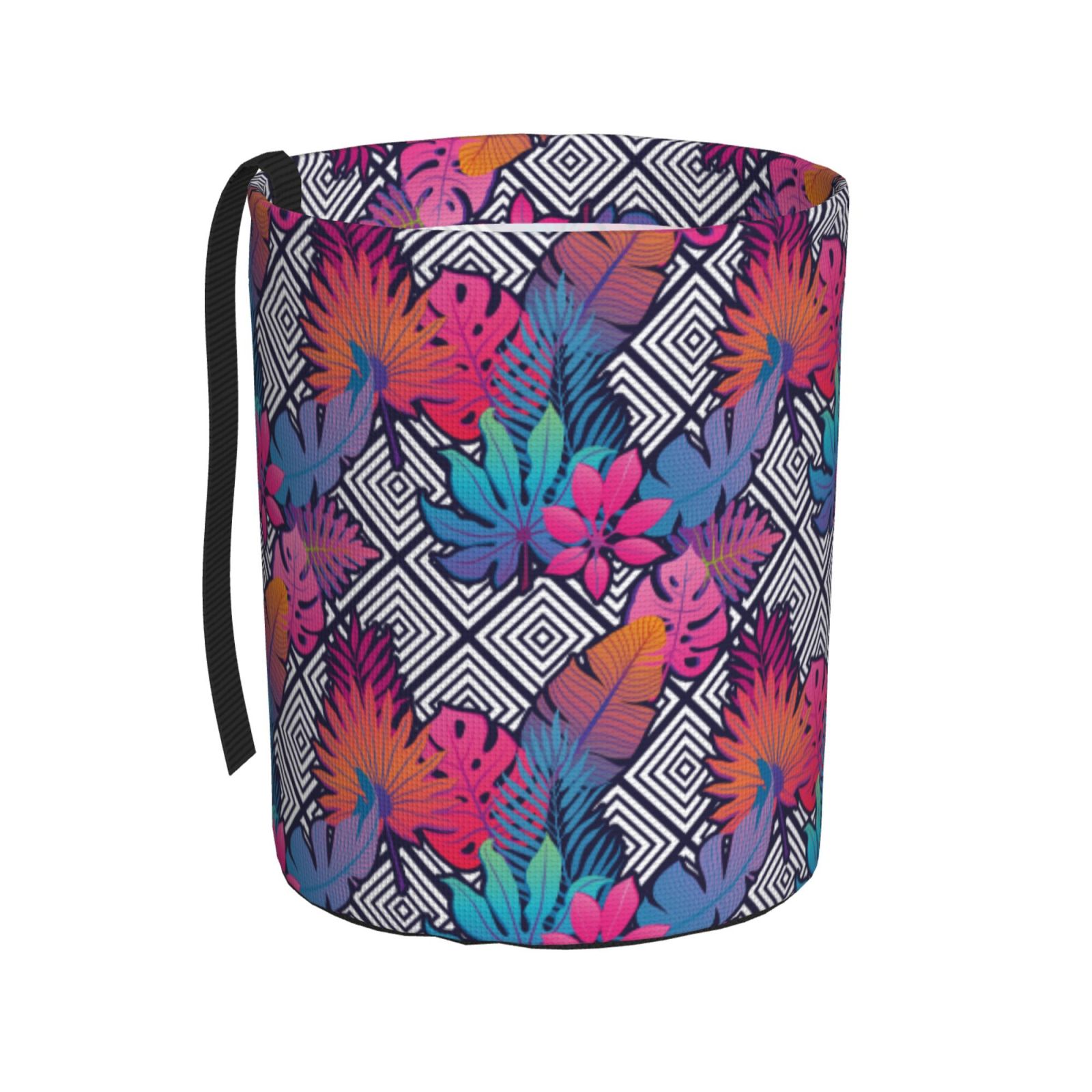 Honeii Tropical Leaves Print Waterproof Car Trash Can,Waterproof ...