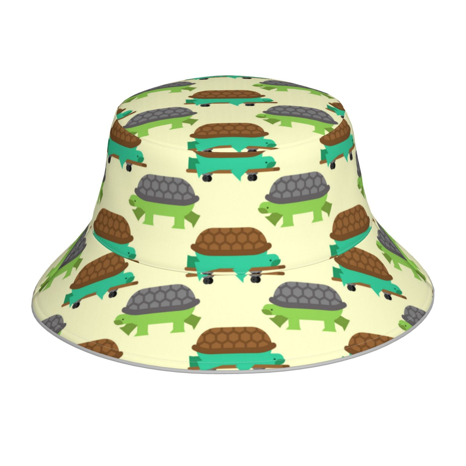 Honeii Turtle On Skateboard for Unisex Bucket Hat Waterproof Rain Hat ...