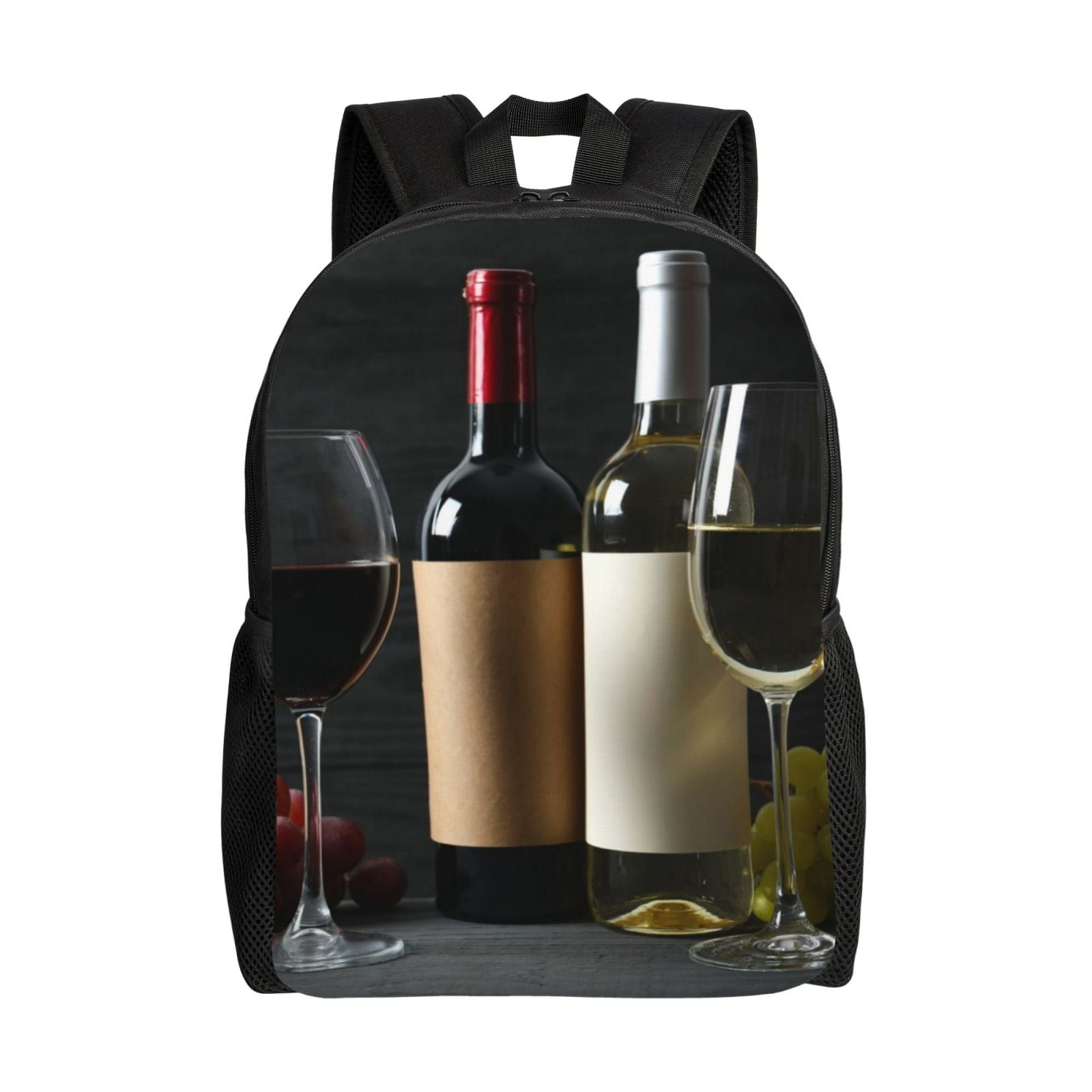 Honeii Two Bottles Of Red And White Wine Print Laptop Backpack for Work ...