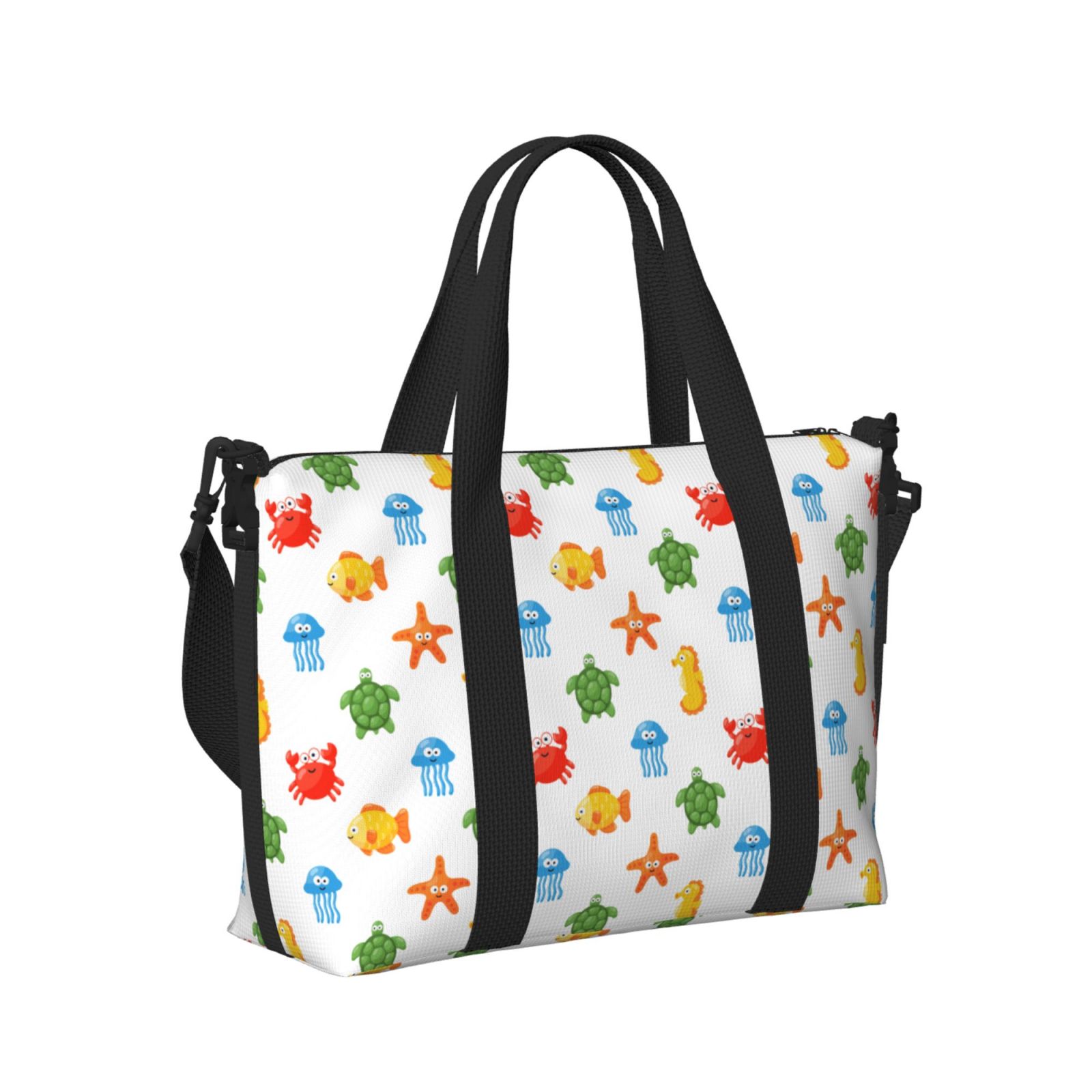 Honeii Undersea Animals Print Hand Travel Bag,Travel Duffle Bag ...