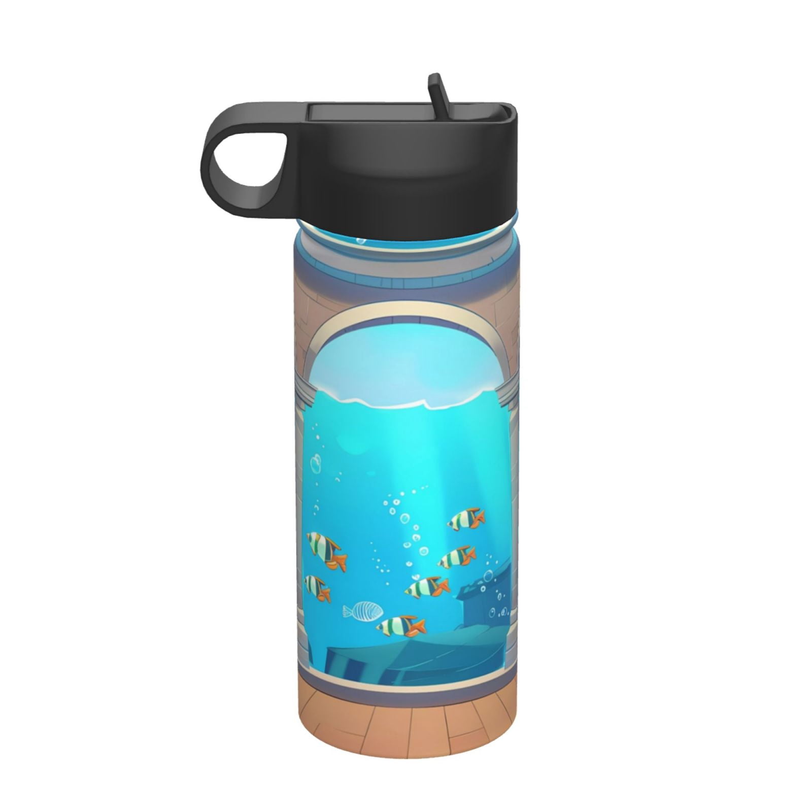 Honeii Underwater Aquarium Arches Print 18 oz Insulated Water Bottle ...