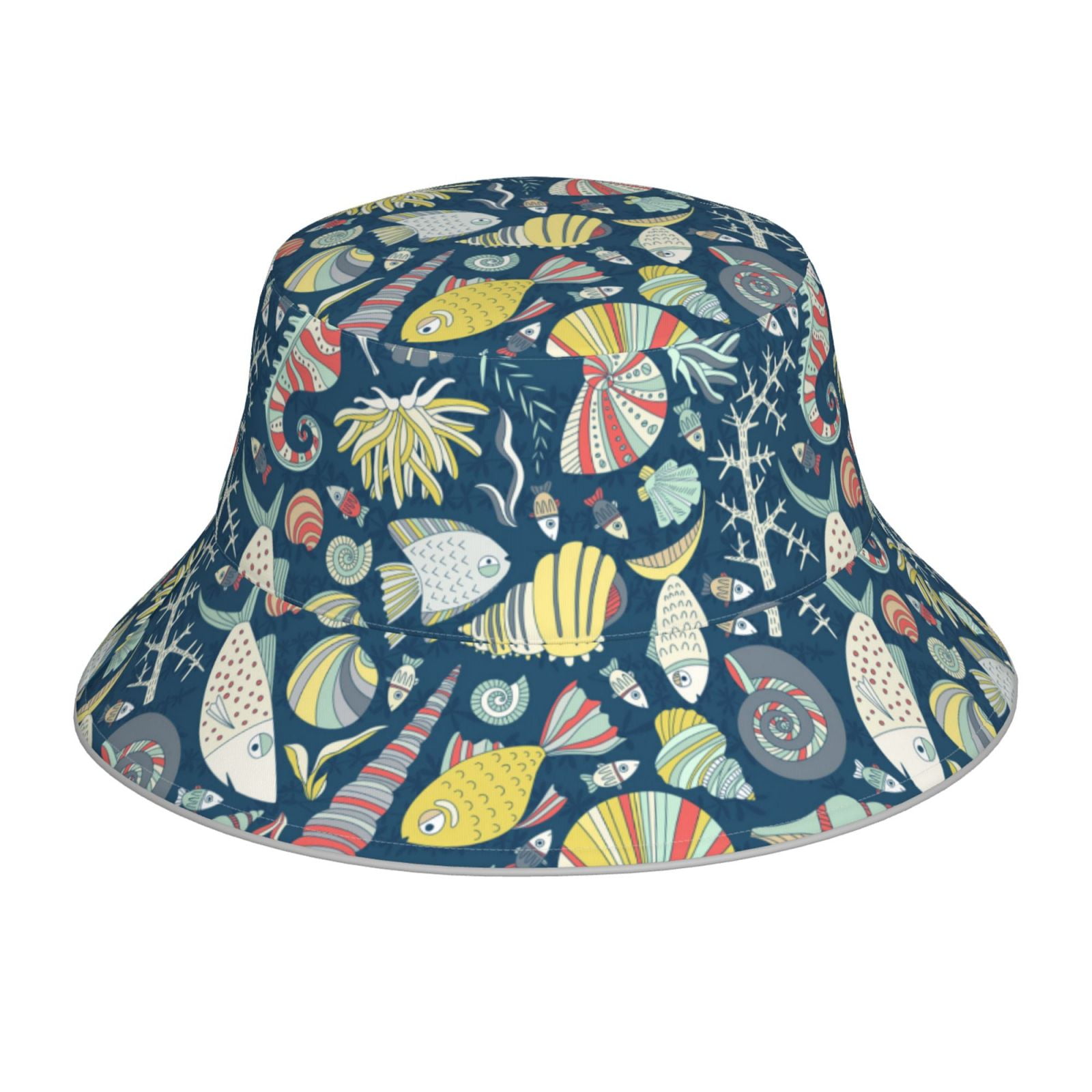 Honeii Underwater Creature for Unisex Bucket Hat Waterproof Rain Hat ...