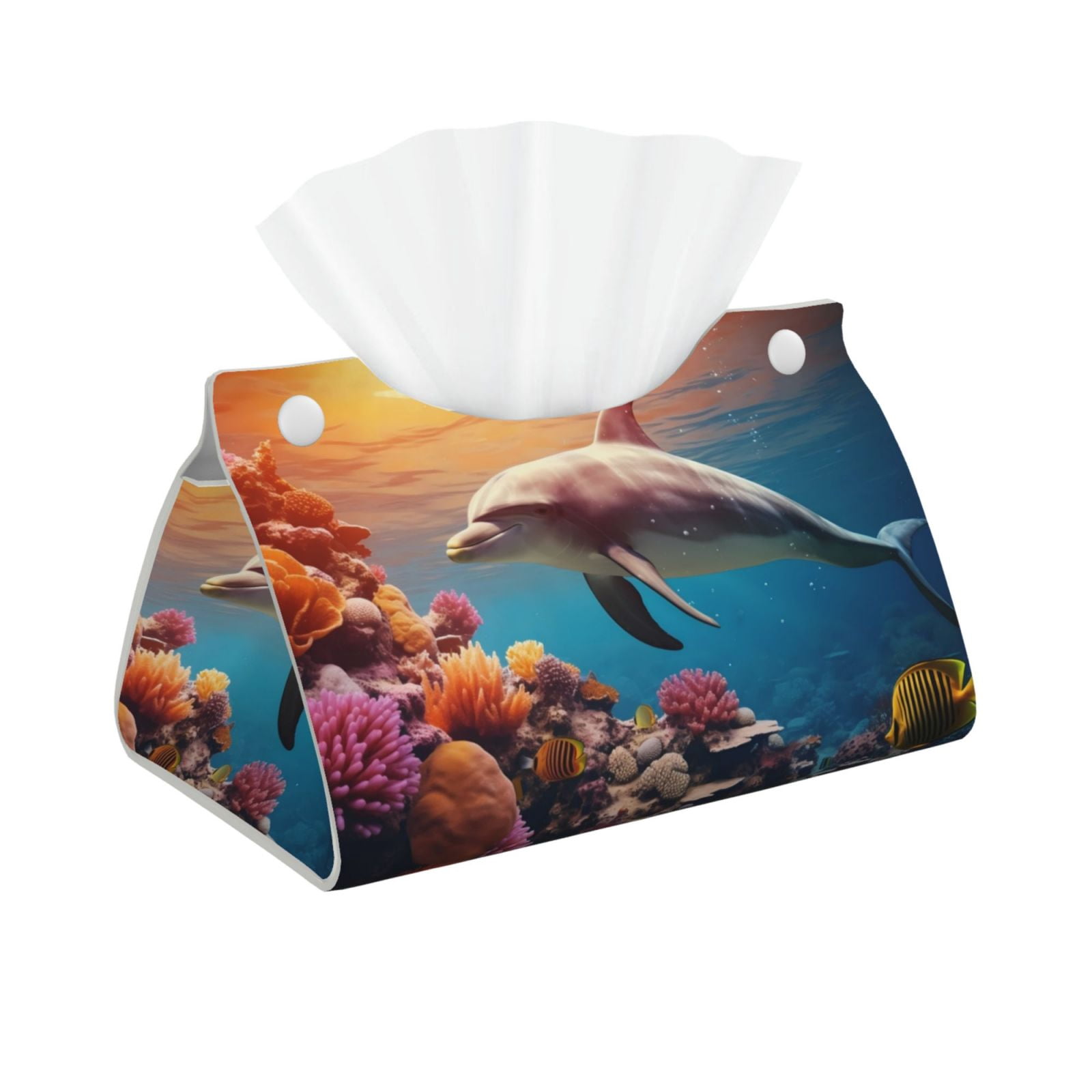 Honeii Underwater Plant Dolphin for Tissue Box Cover/Holder - Covers ...