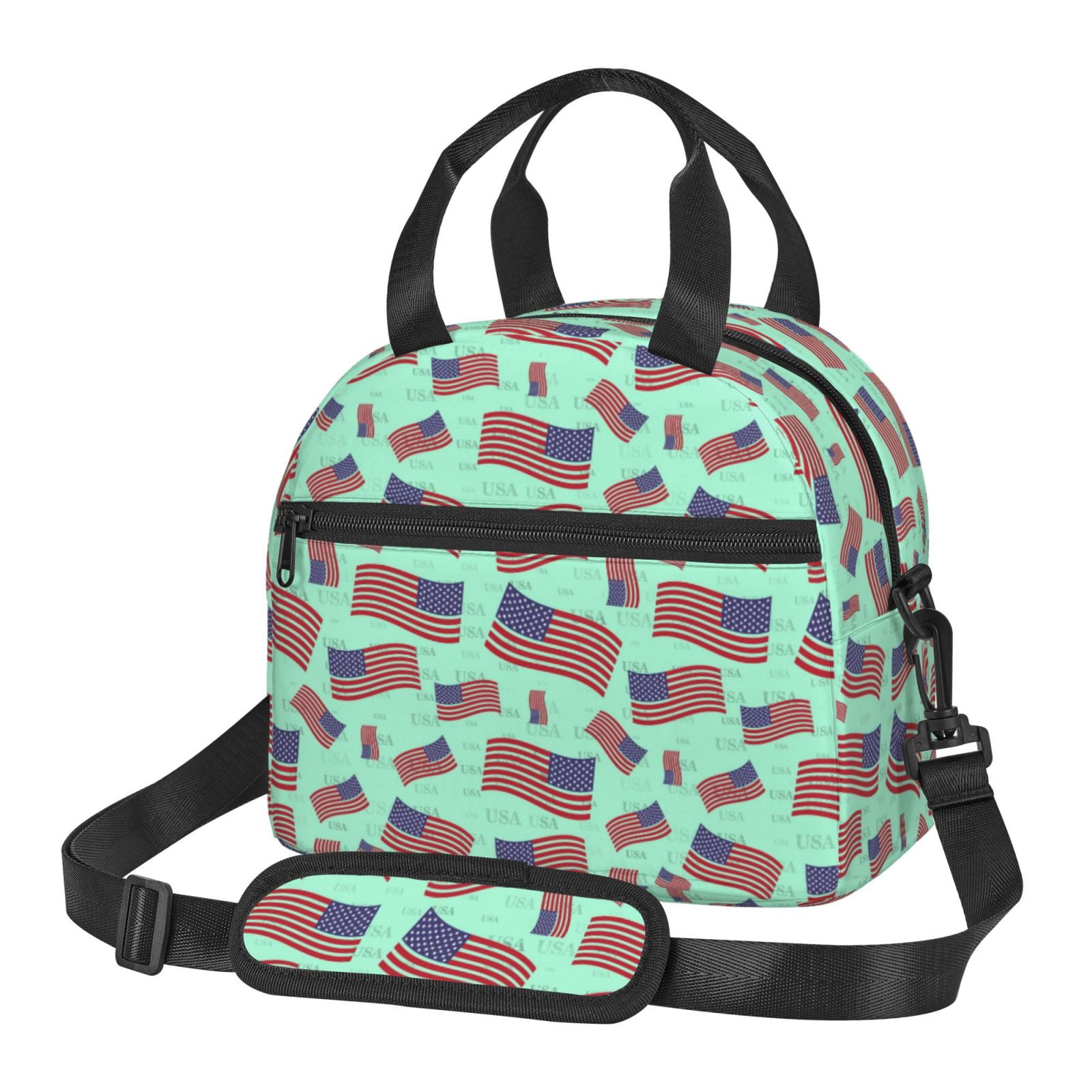 Honeii Usa Flag for Insulated Lunch Box, Lunch Bag Lunch Cag for Both ...