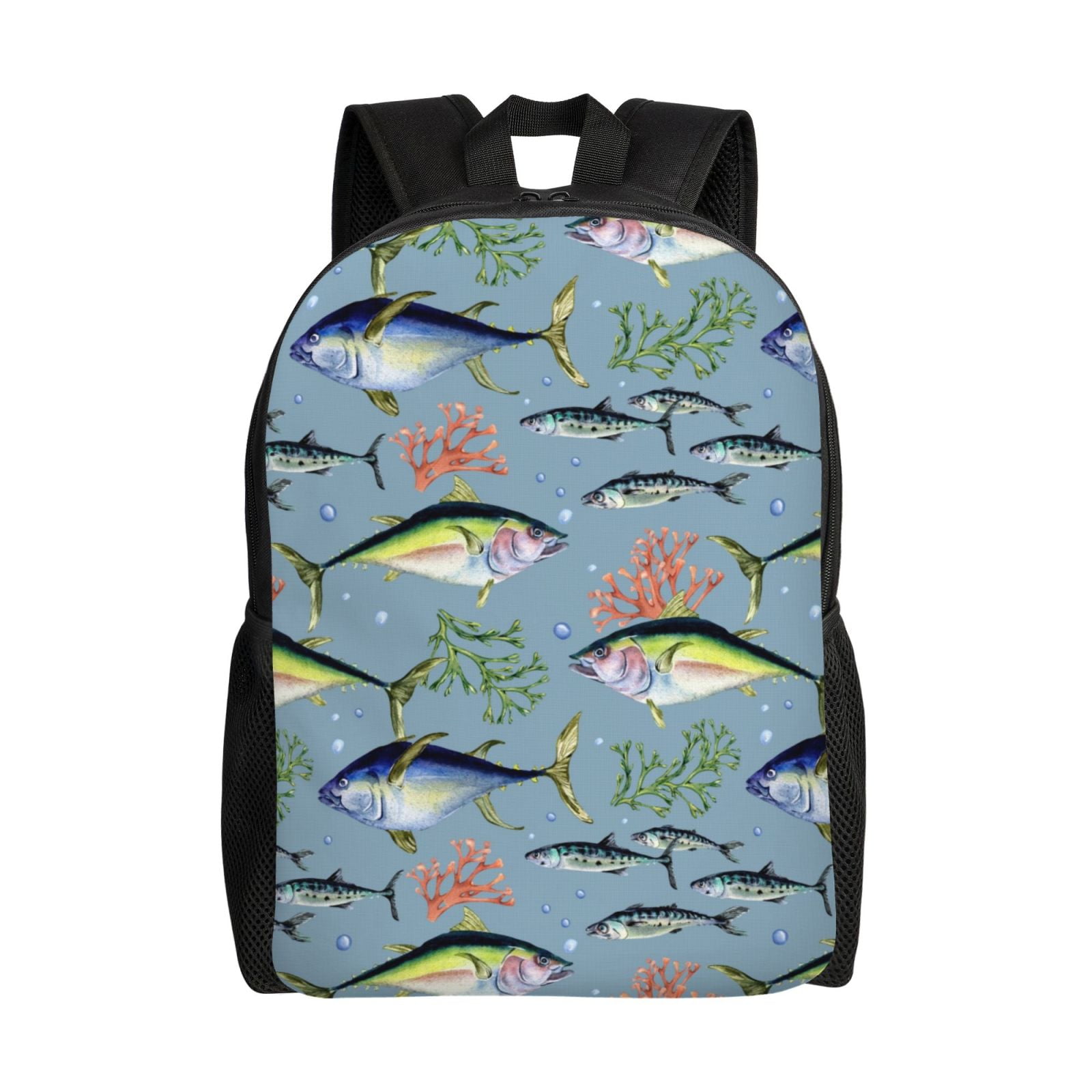 Honeii Various Wild Sea Fish Print Laptop Backpack for Work, College ...