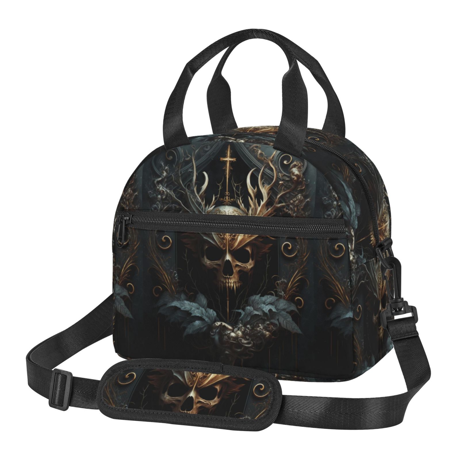 Honeii Vintage Ornate Skull for Insulated Lunch Box, Lunch Bag Lunch ...