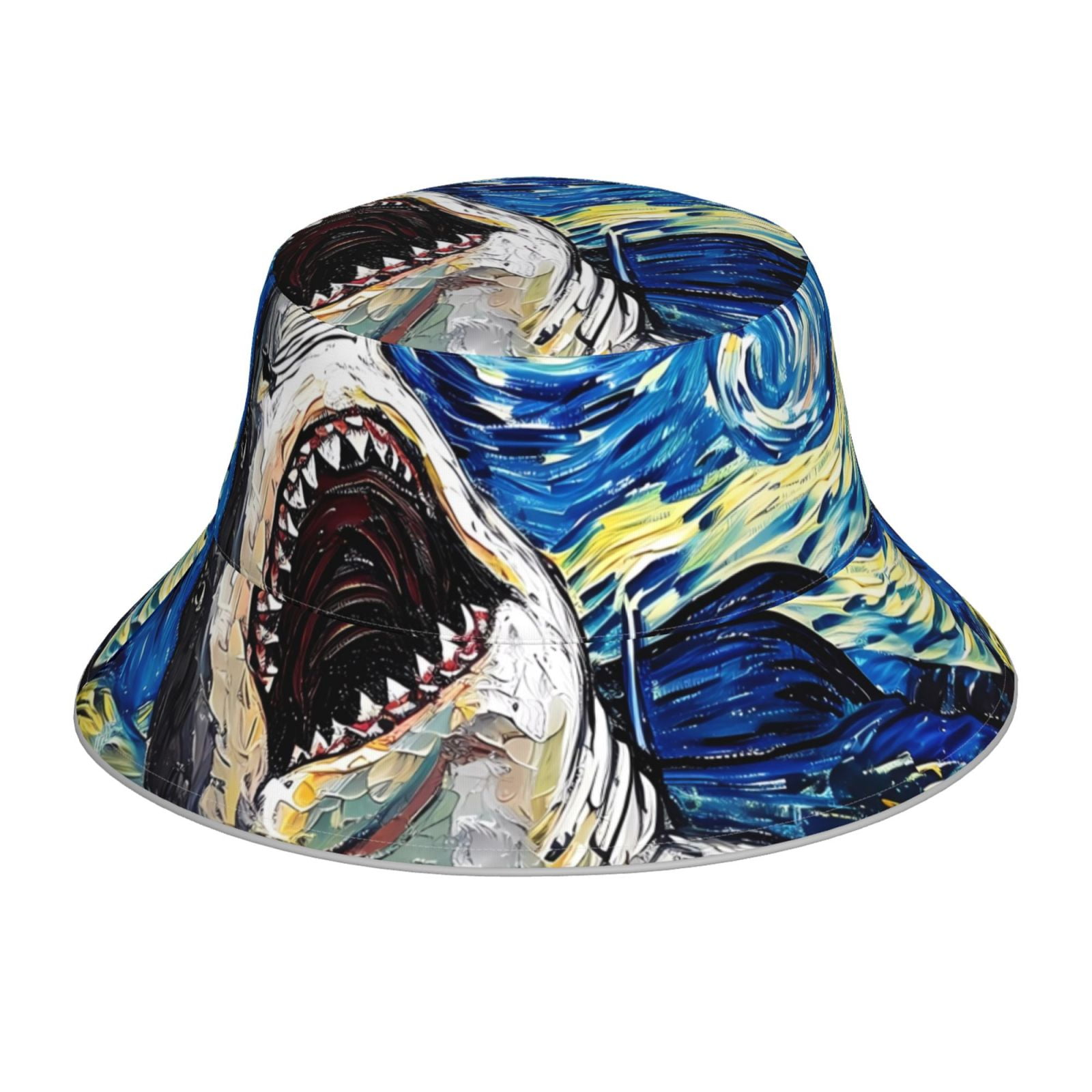 Honeii Vintage Starry Sky Shark for Unisex Bucket Hat Waterproof Rain ...