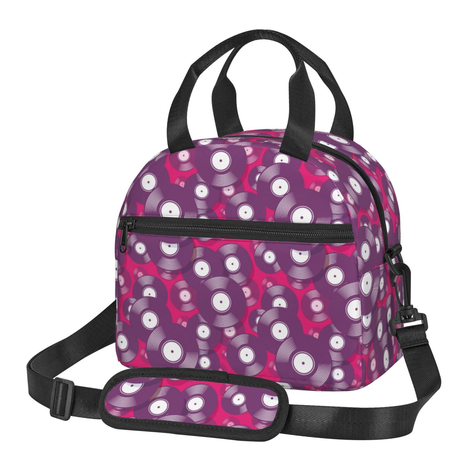 Honeii Vintage Vinyl Record Print Lunch Box,Insulated Lunch Bag,Lunch ...