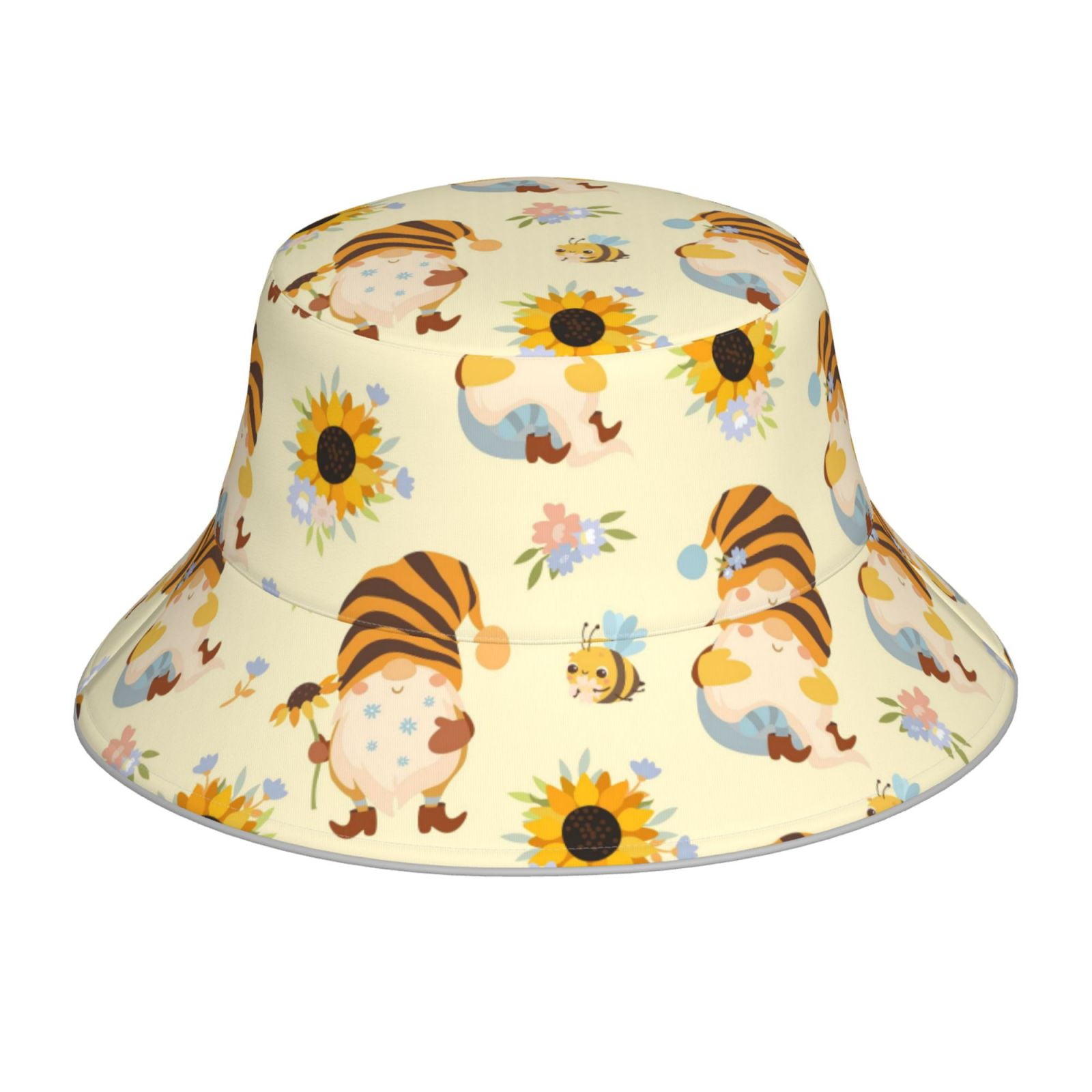 Honeii Watercolor Bee Honey Honeycomb Bee for Unisex Bucket Hat ...