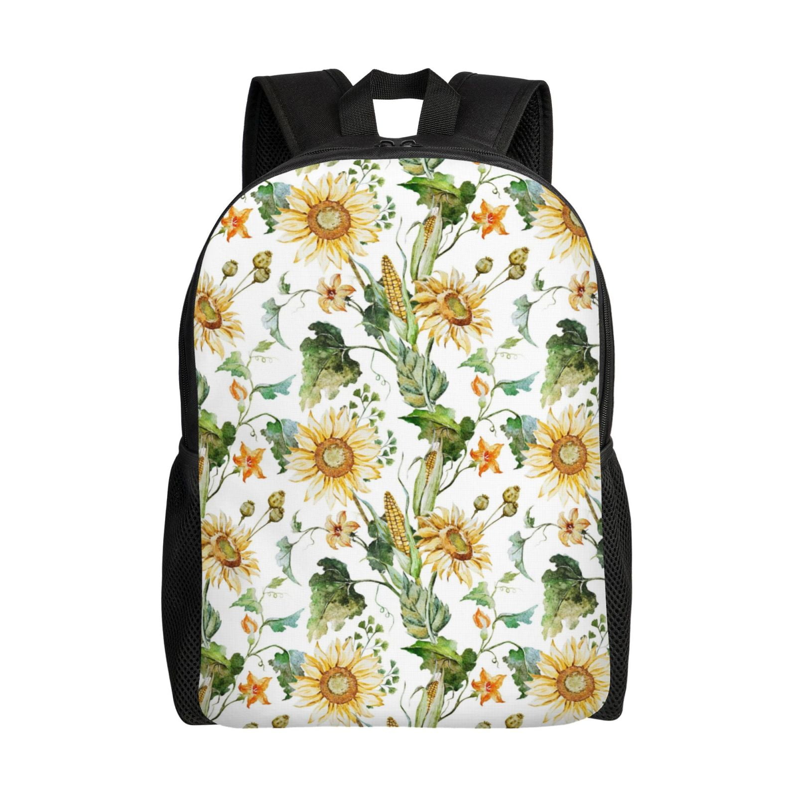 Honeii Watercolor Bright Sunflowers Print Laptop Backpack for Work ...